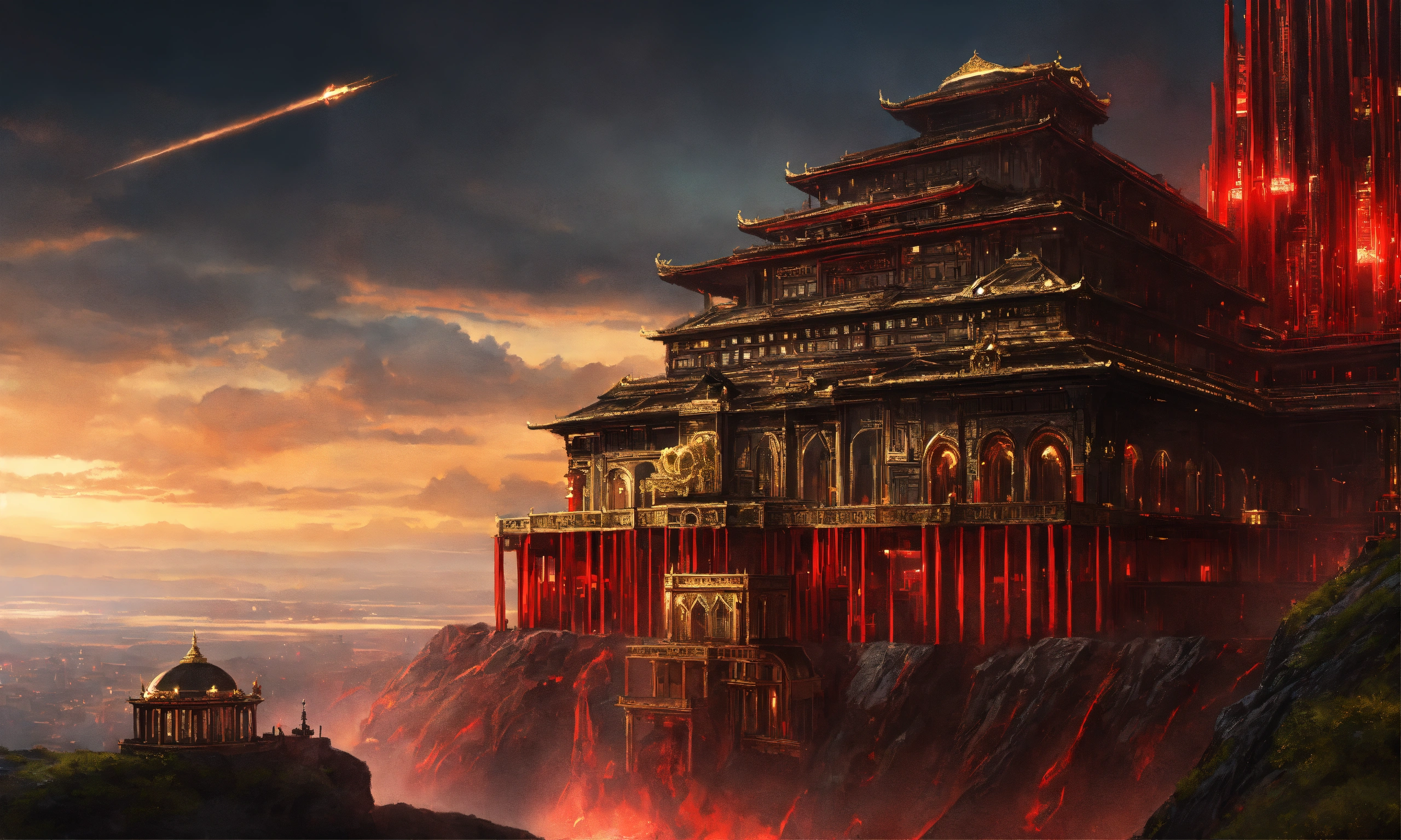 Lexica - Full picture of a highly detailed black and red and gold ...