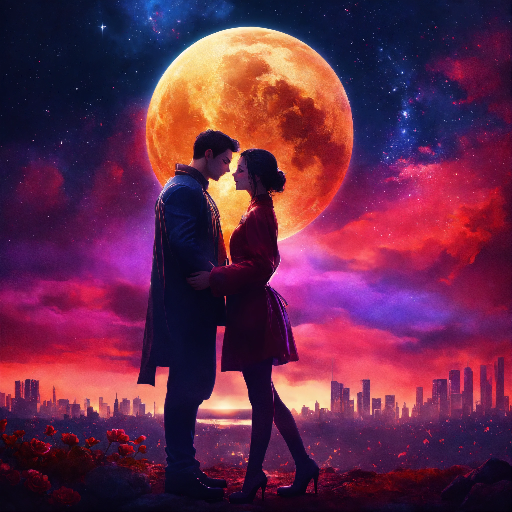 Lexica - Short girl and man lovers twilight music joy passion love ...