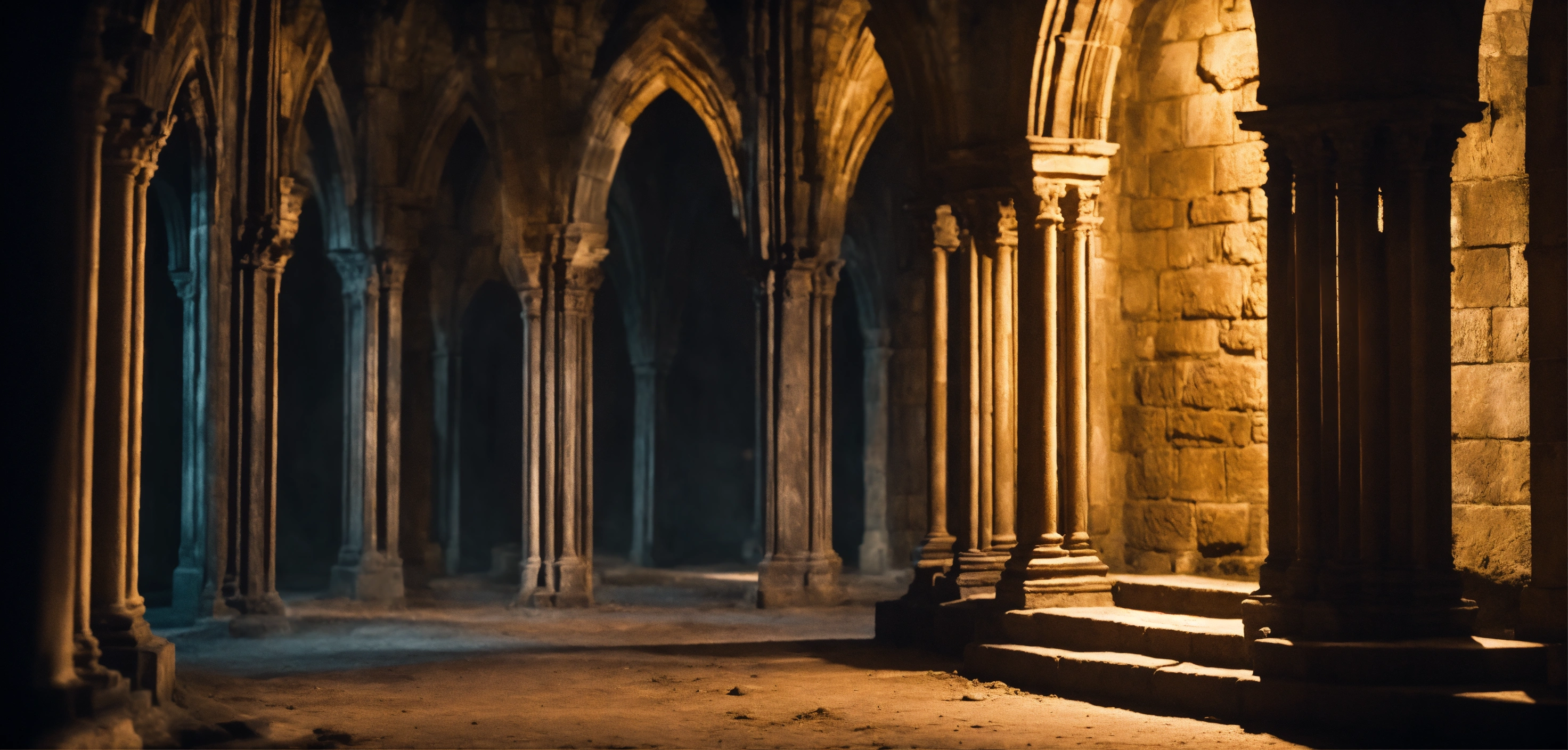 Lexica - Cinematic vampire underworld movie look, old gothic crypt by ...
