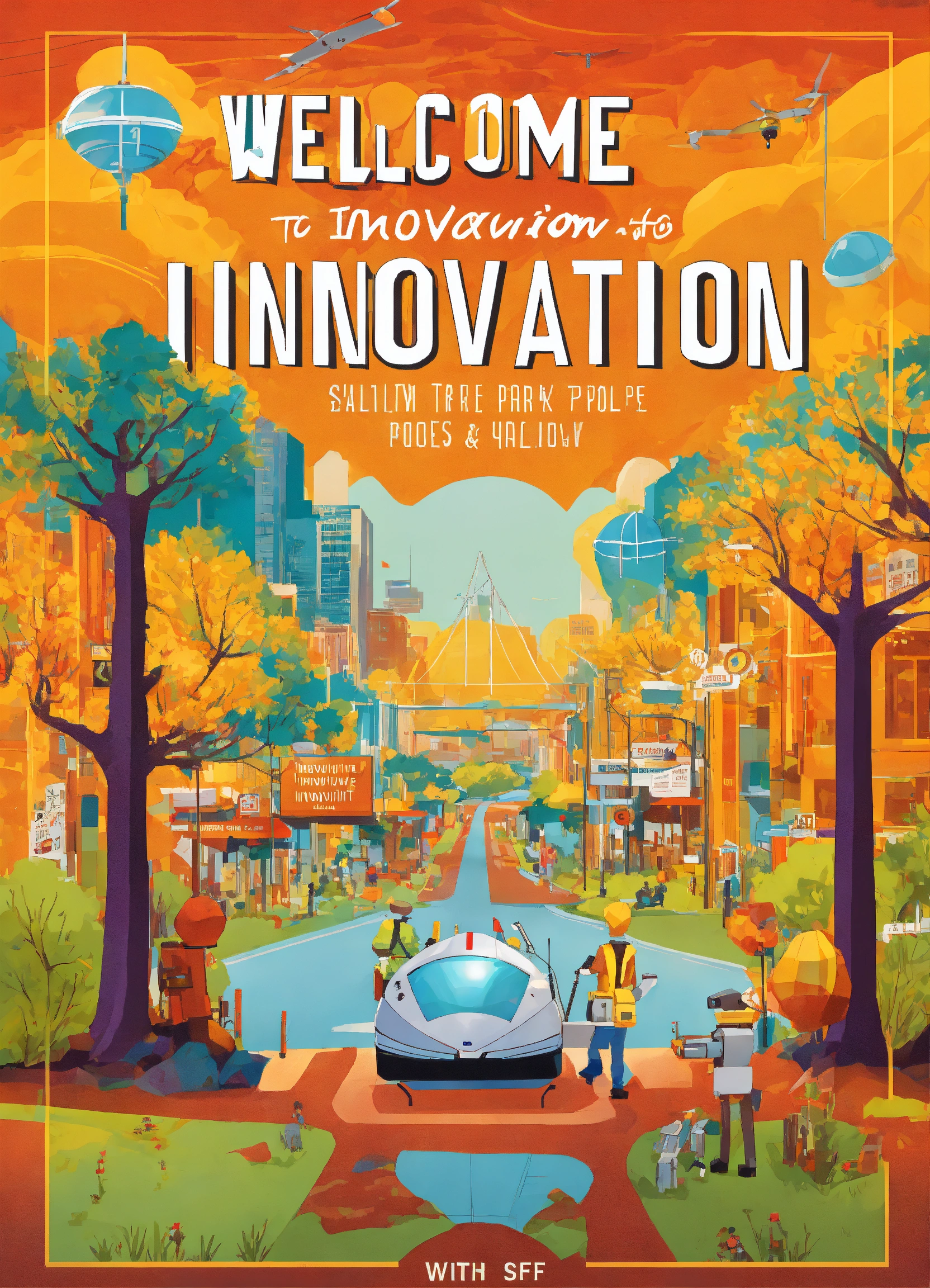 Lexica - Welcome to SF innovation alley sign welcoming people, with ...