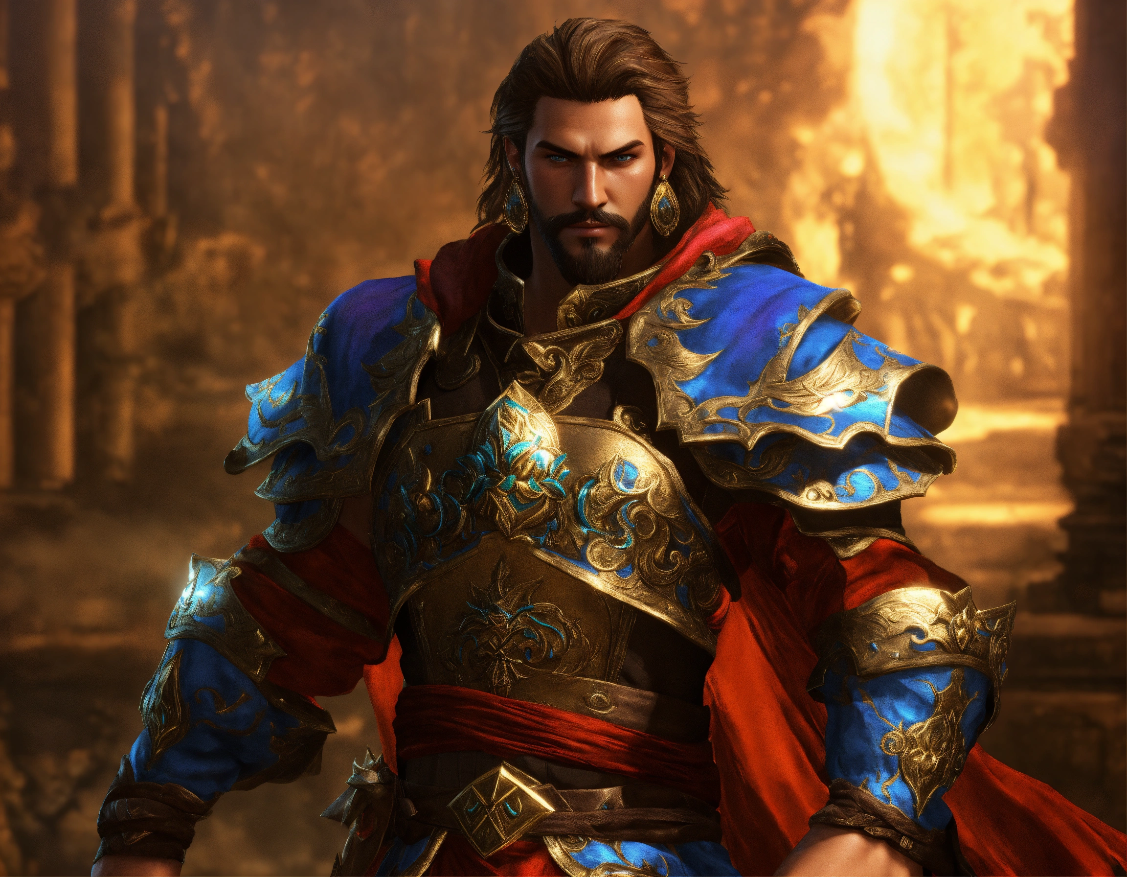 Lexica - Metin2 online character with glaxy background