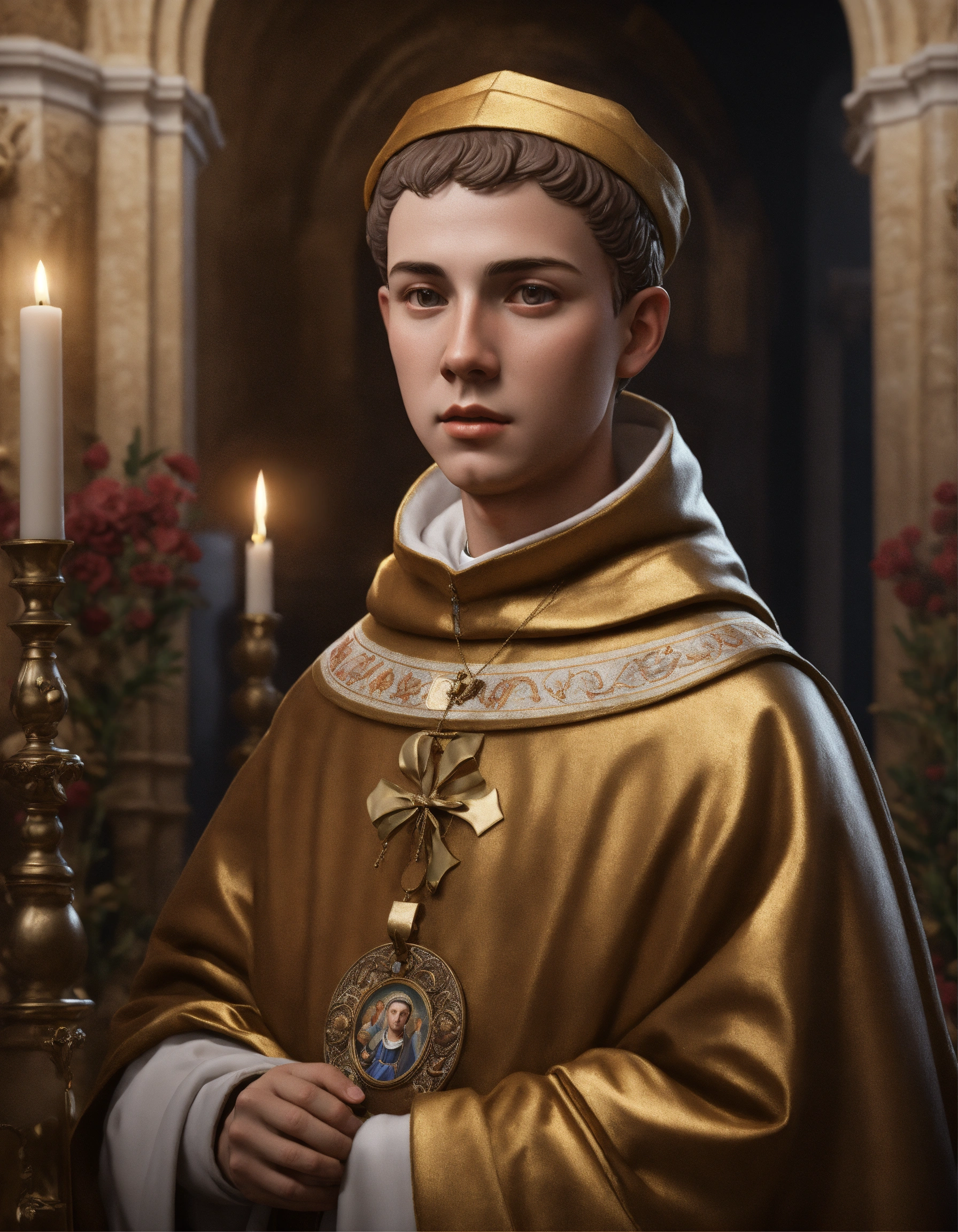 Lexica - Unreal engine render in 16k traditional Catholic Portrait of ...