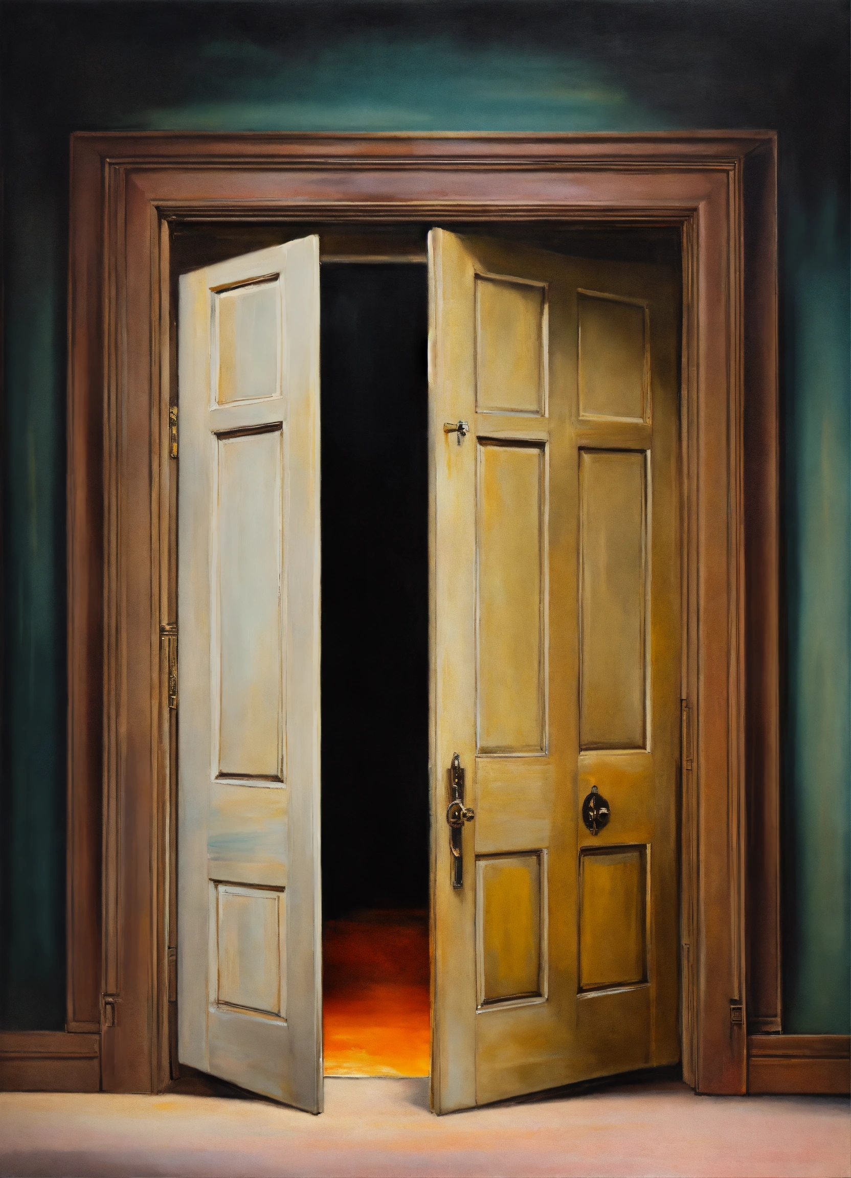 Lexica - Minimalist, abstract and surreal oil painting of a big, old ...