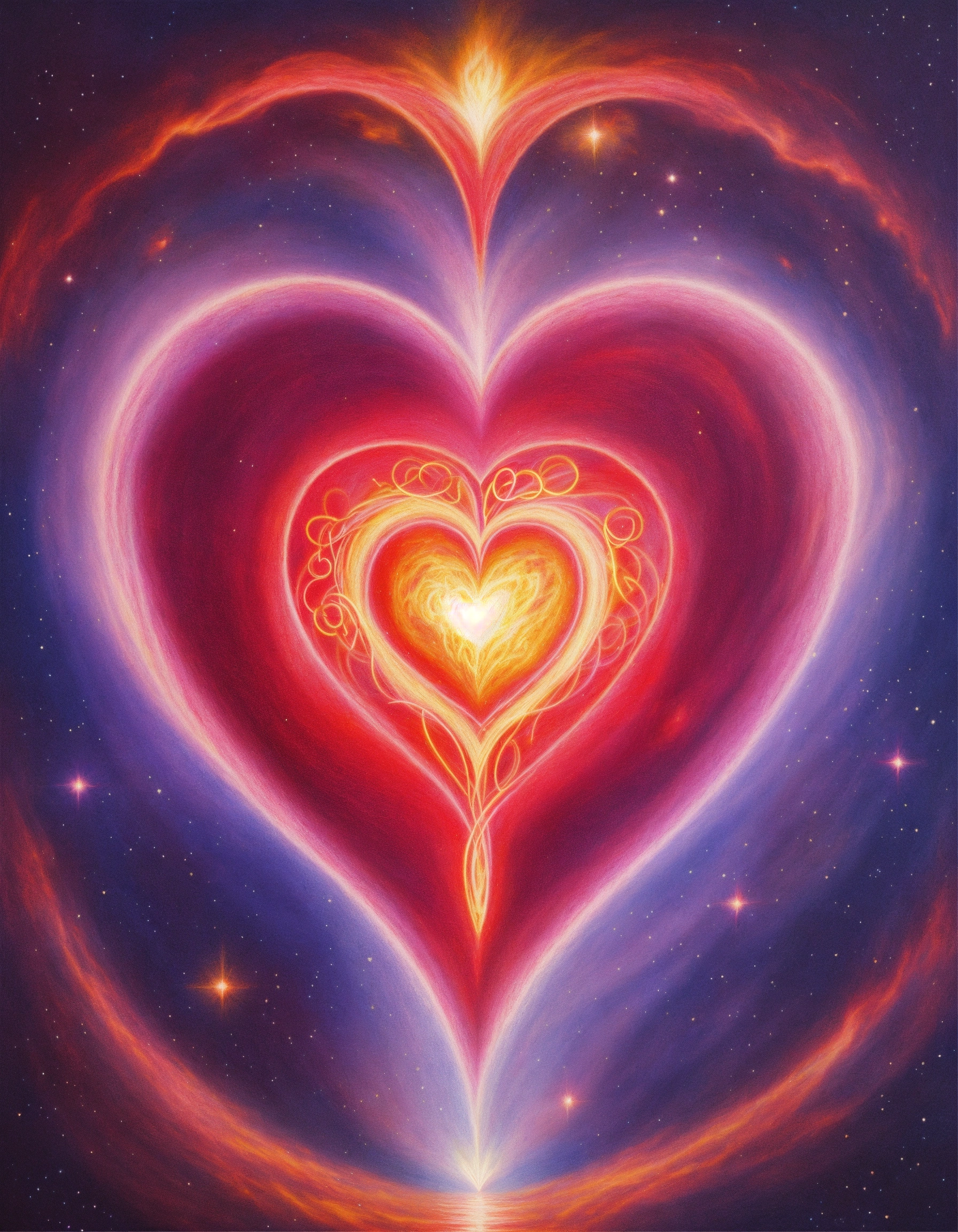 Lexica - Beautifull colored pencil drawing of a spiritual lighting ...