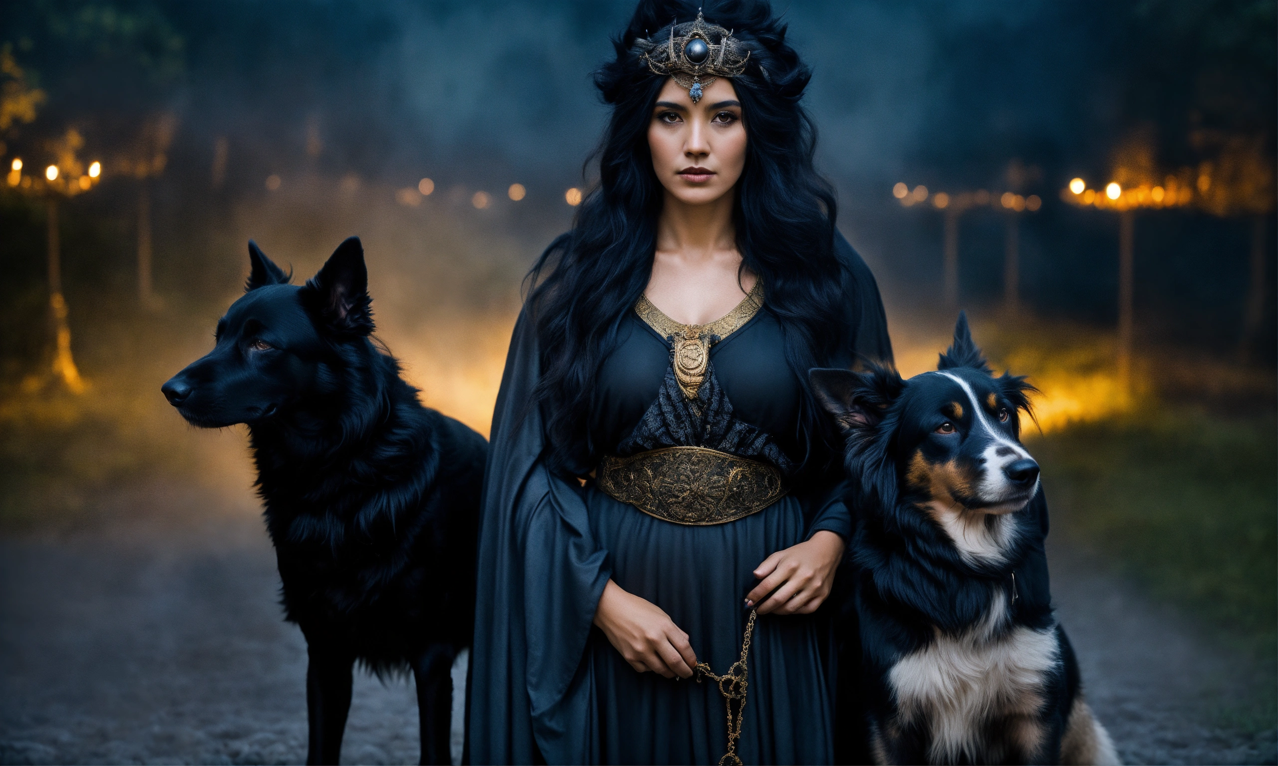 Lexica - Greek mythology, goddess Hecate in the underworld, black hair ...