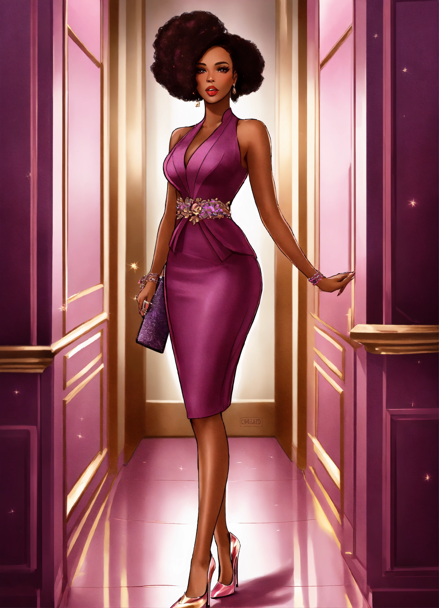 Lexica - Beautiful black businesswoman gorgeous "dark face skin ...