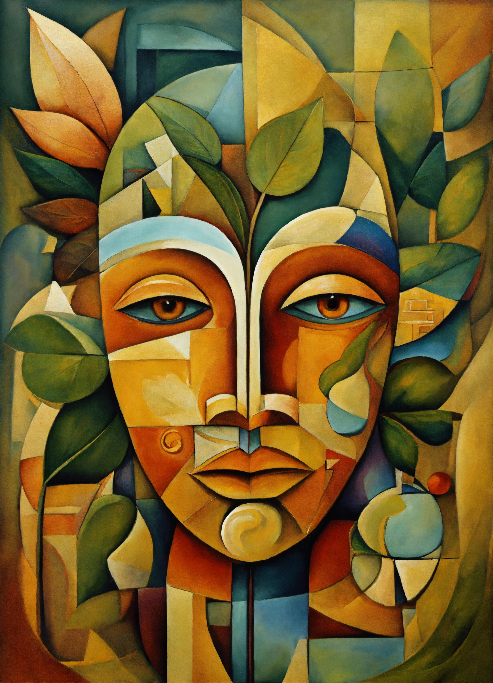 Lexica - Conceptual representation of Nature Spirit cubist art in high ...
