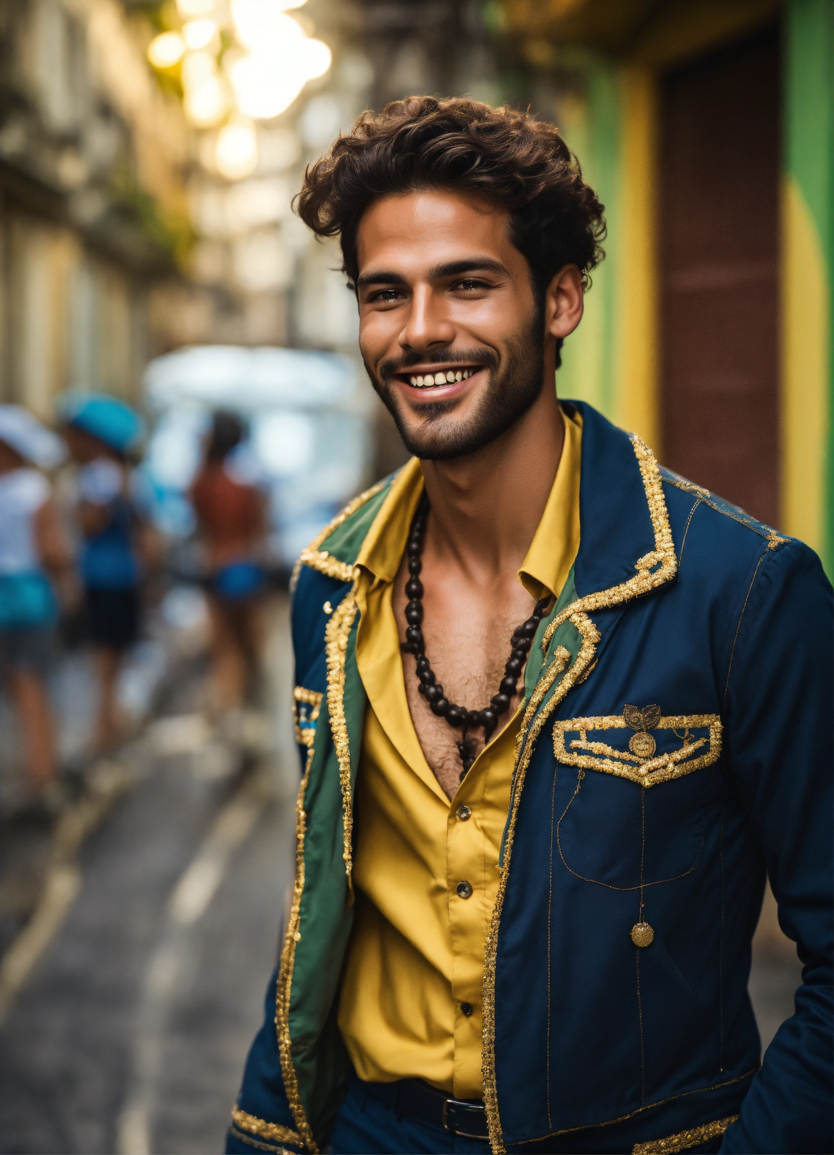 Lexica - Photo essay of very happy handsome male Brazilian model ...