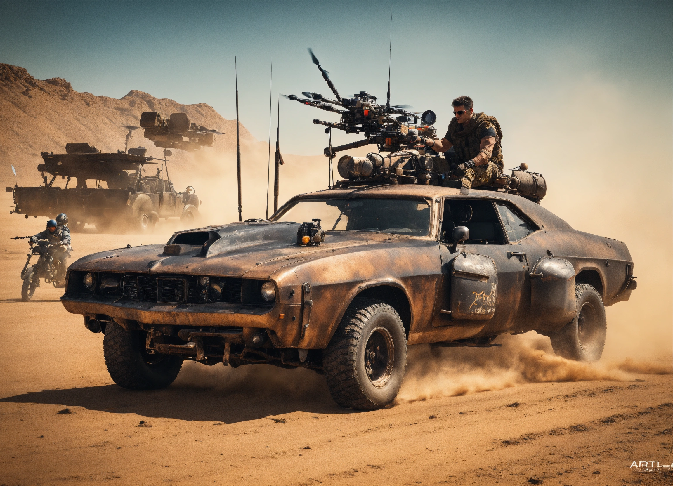 Lexica - Mad Max vehicles and special forces rolling out, drone ...