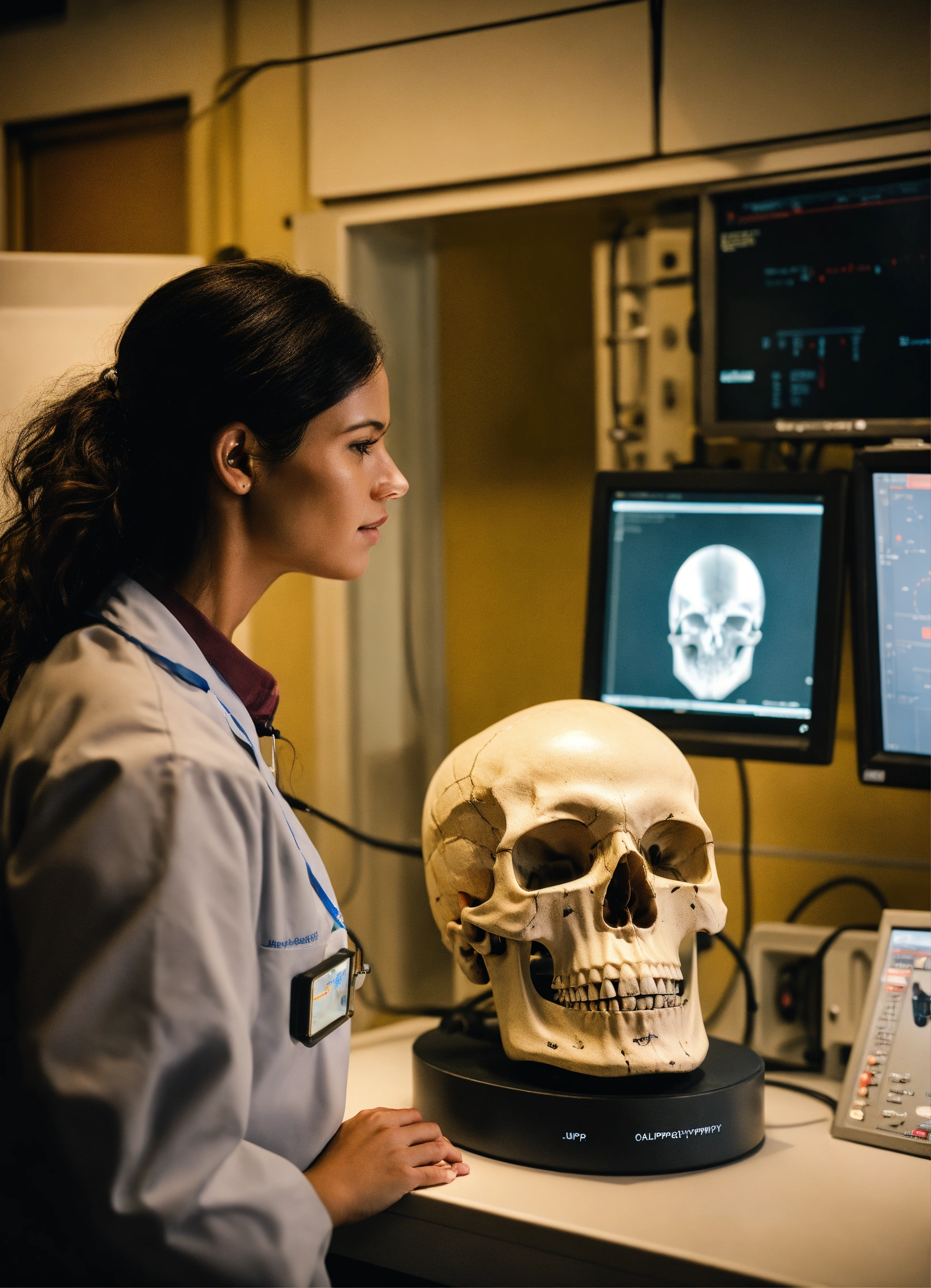 Lexica - A realistic reporting radiographer at a radiolgy wprk station ...