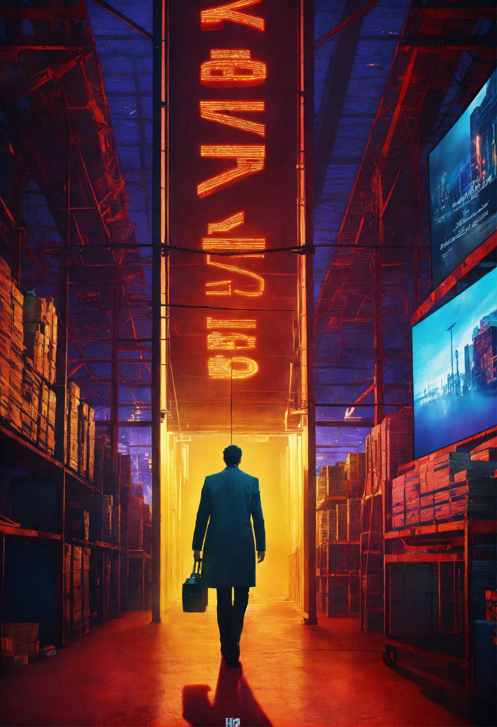 Lexica - Movie poster for 'Temporal Agent', where a colossal Microsoft ...