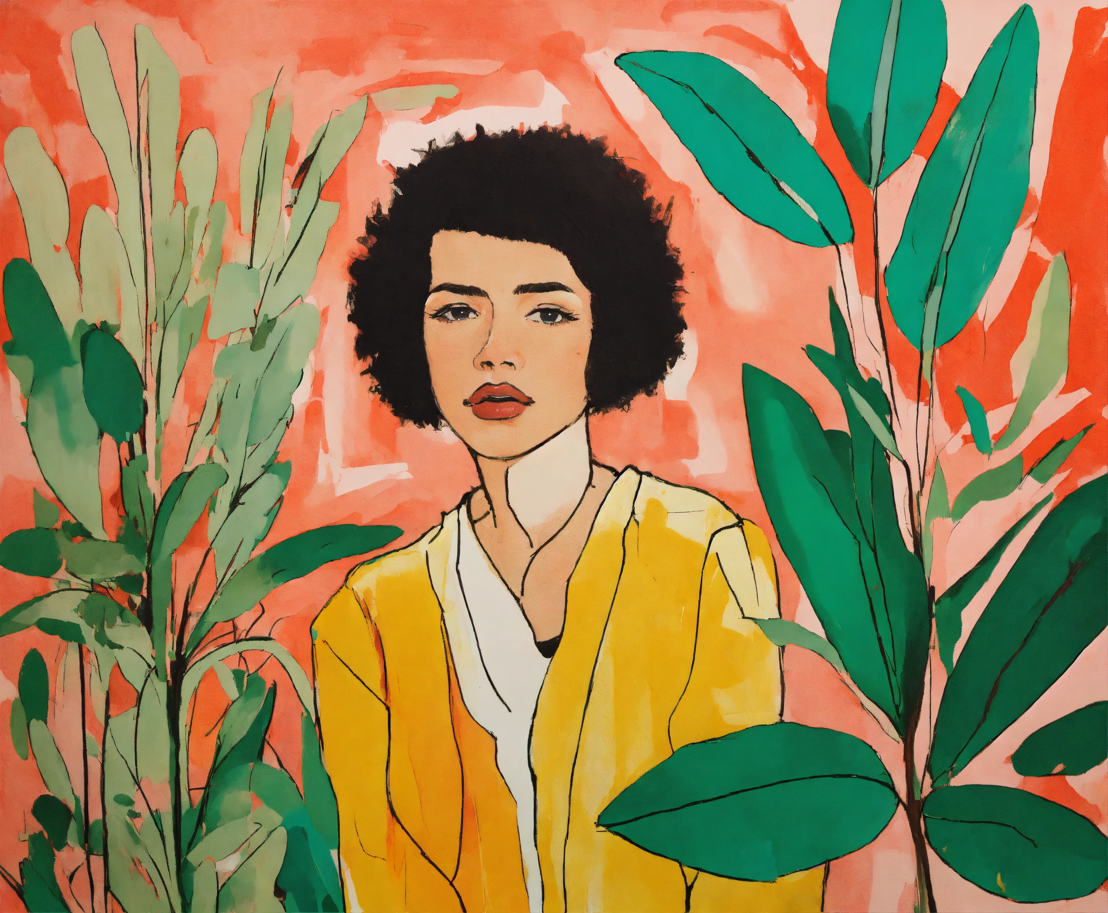 Lexica - Create an expressionist painting inspired by jean michael ...