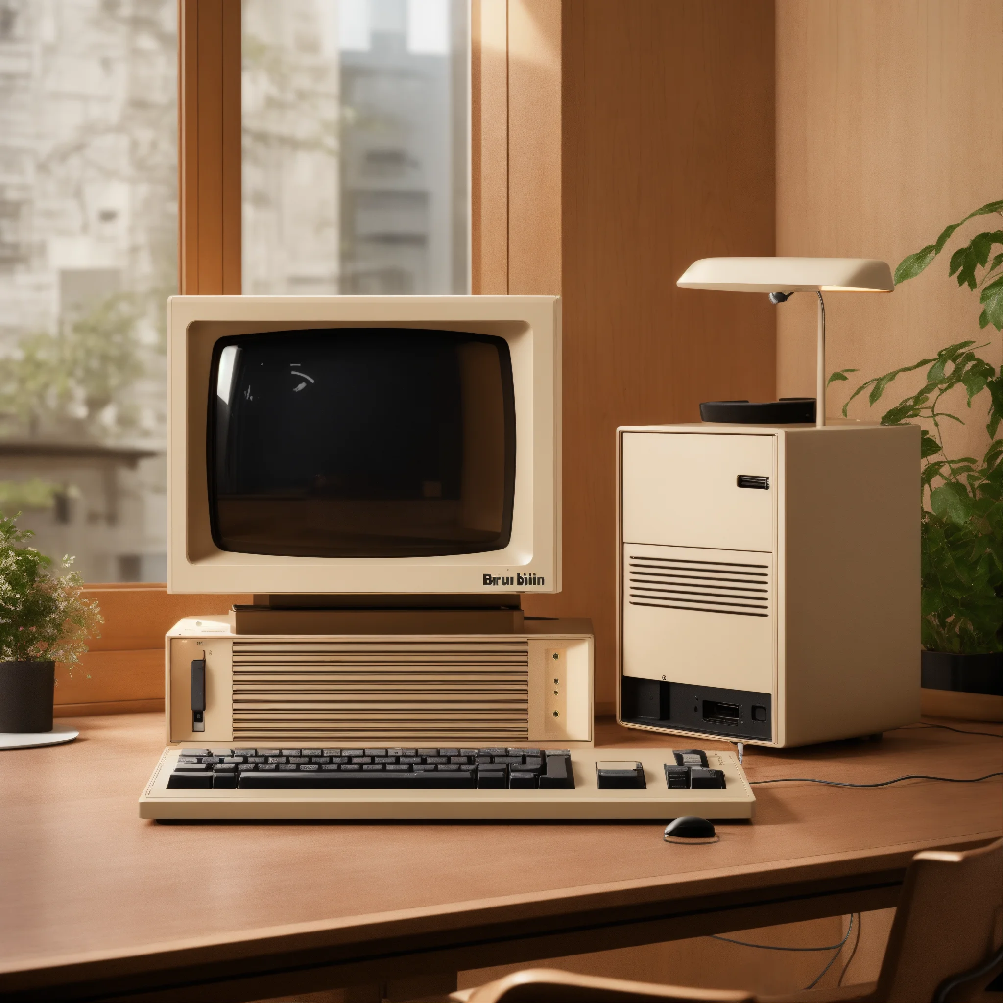 Lexica - A stunning, sleek beige vintage APPLE II PC case designed by ...