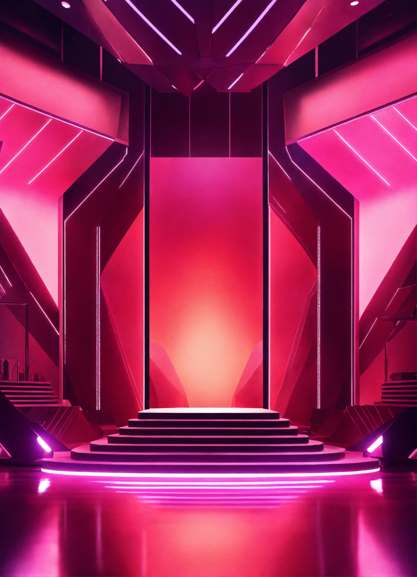 Lexica - Futuristic fashion show stage background