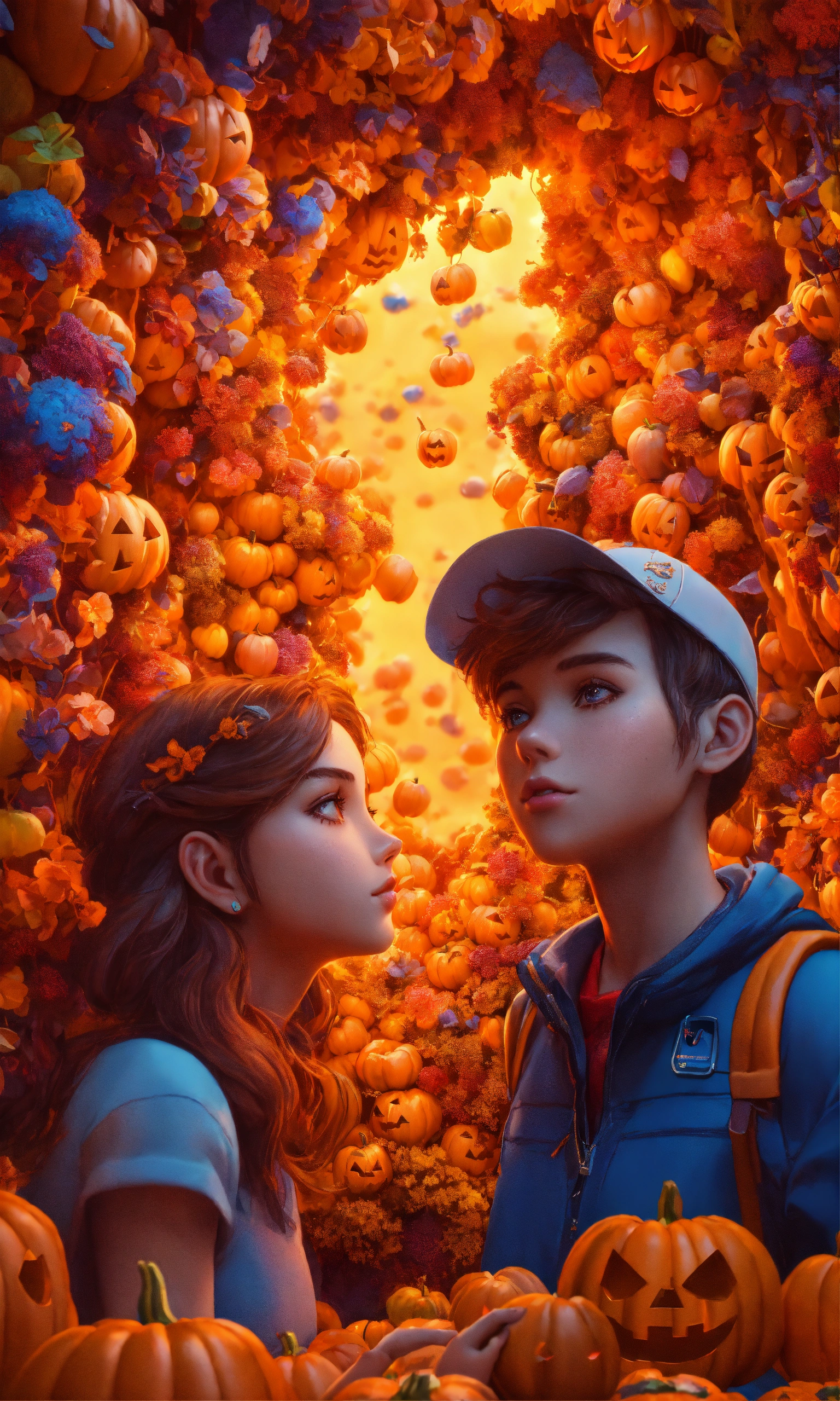 Lexica - Unsplash art, a quirky portrait of a cute girl and boy couples ...