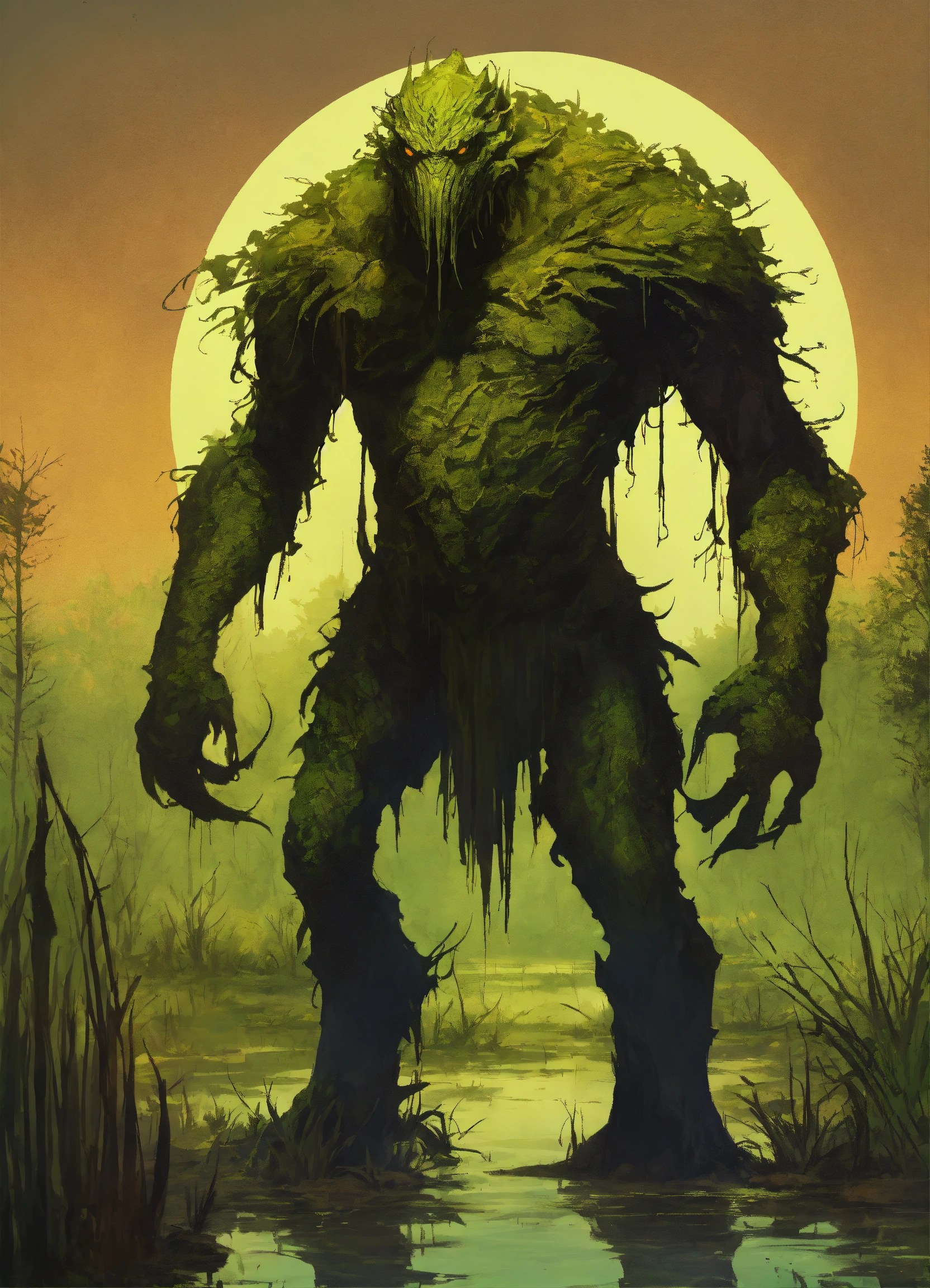 Lexica - A faceless fantasy monster that is a guardian of the swamp ...