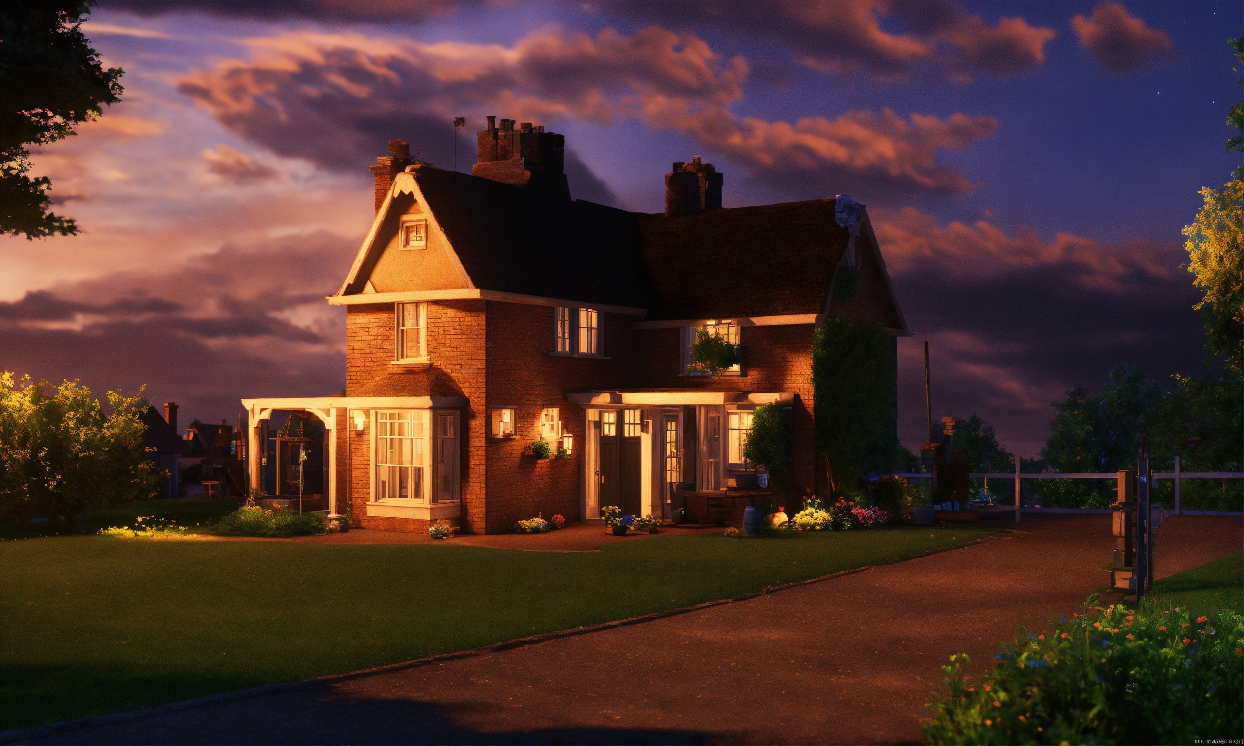 Lexica - CGI. 3D pixar house exterior. 1980's. less saturation ...