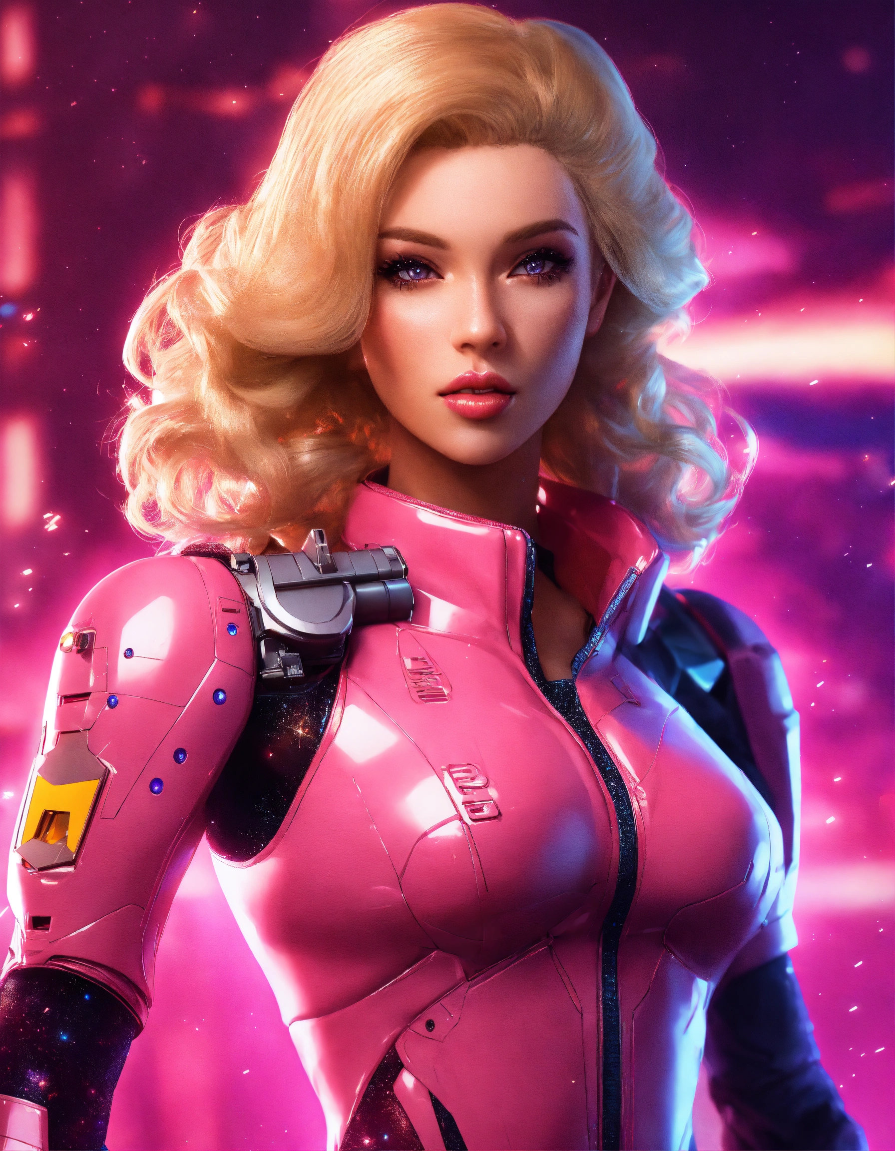 Lexica - 3d render, 3d, best quality, unreal engine, sci-fi, pulp, pinup, a beautiful blonde ...