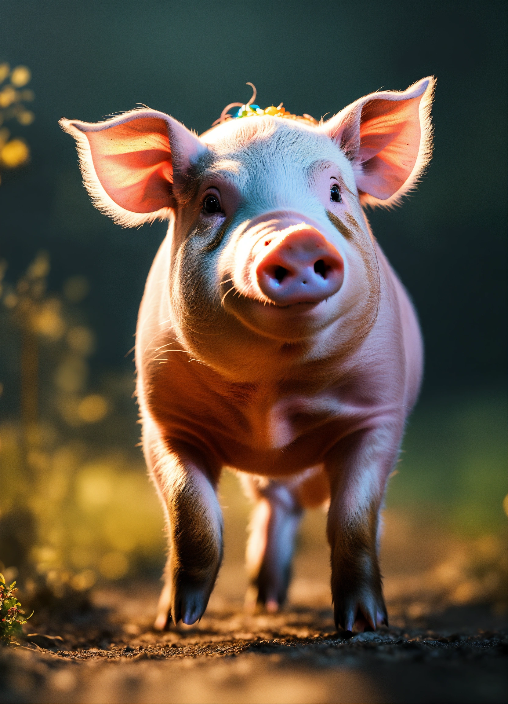 Lexica - 4d photographic image of full body image of a cute PIG ...