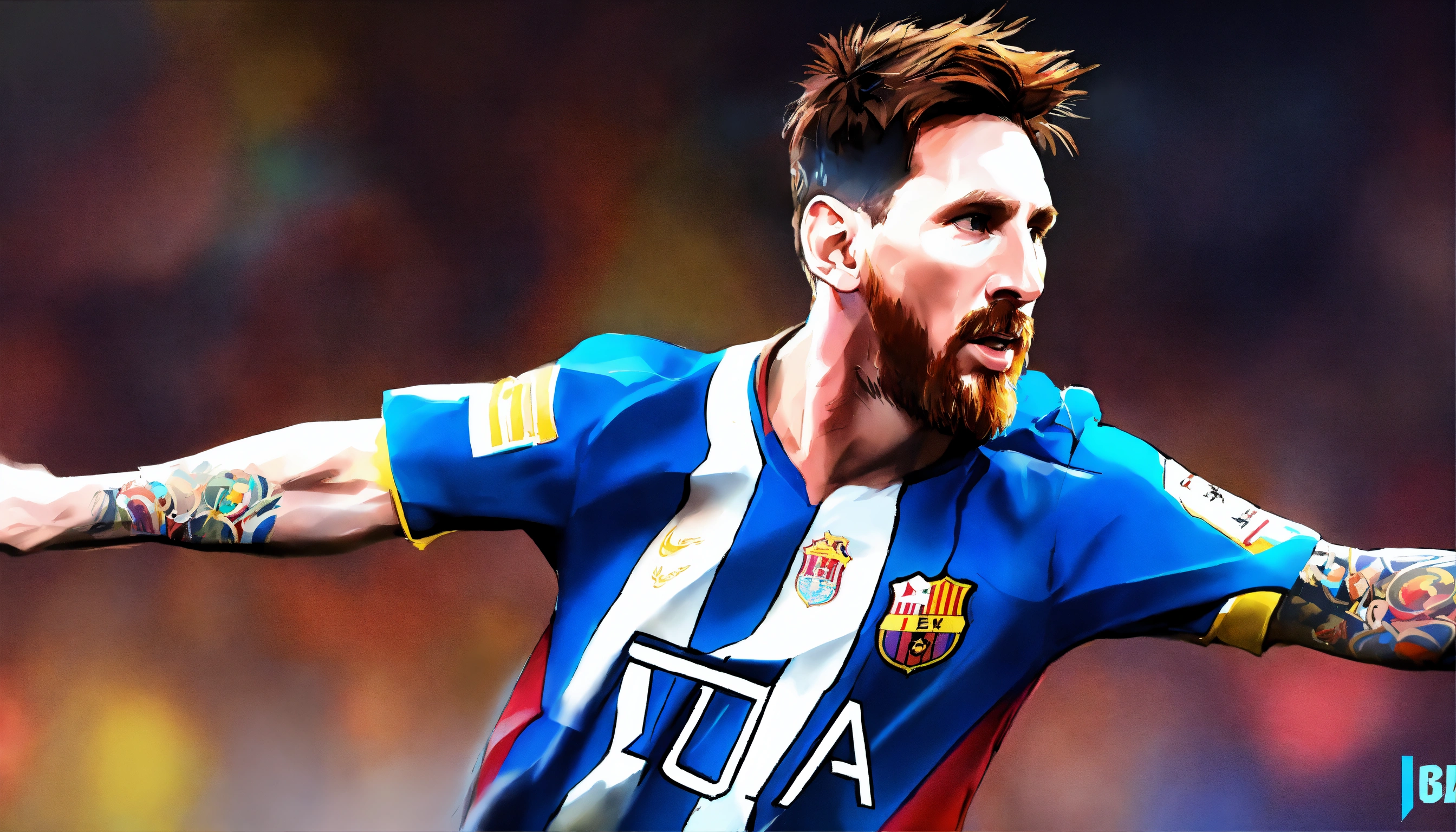 Lexica - Lionel messi, digital painting, artstation, concept art, matte ...