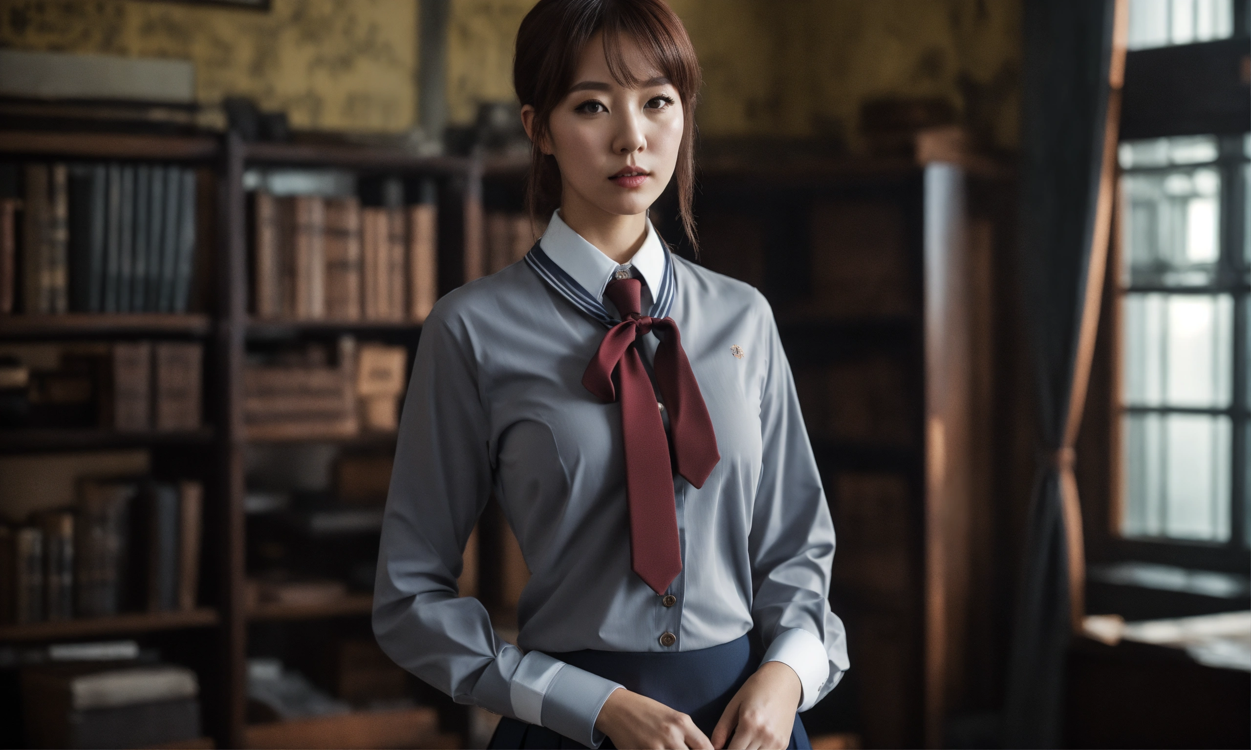 Lexica - Unbuttoned, released tie, The british lady wearing a school ...