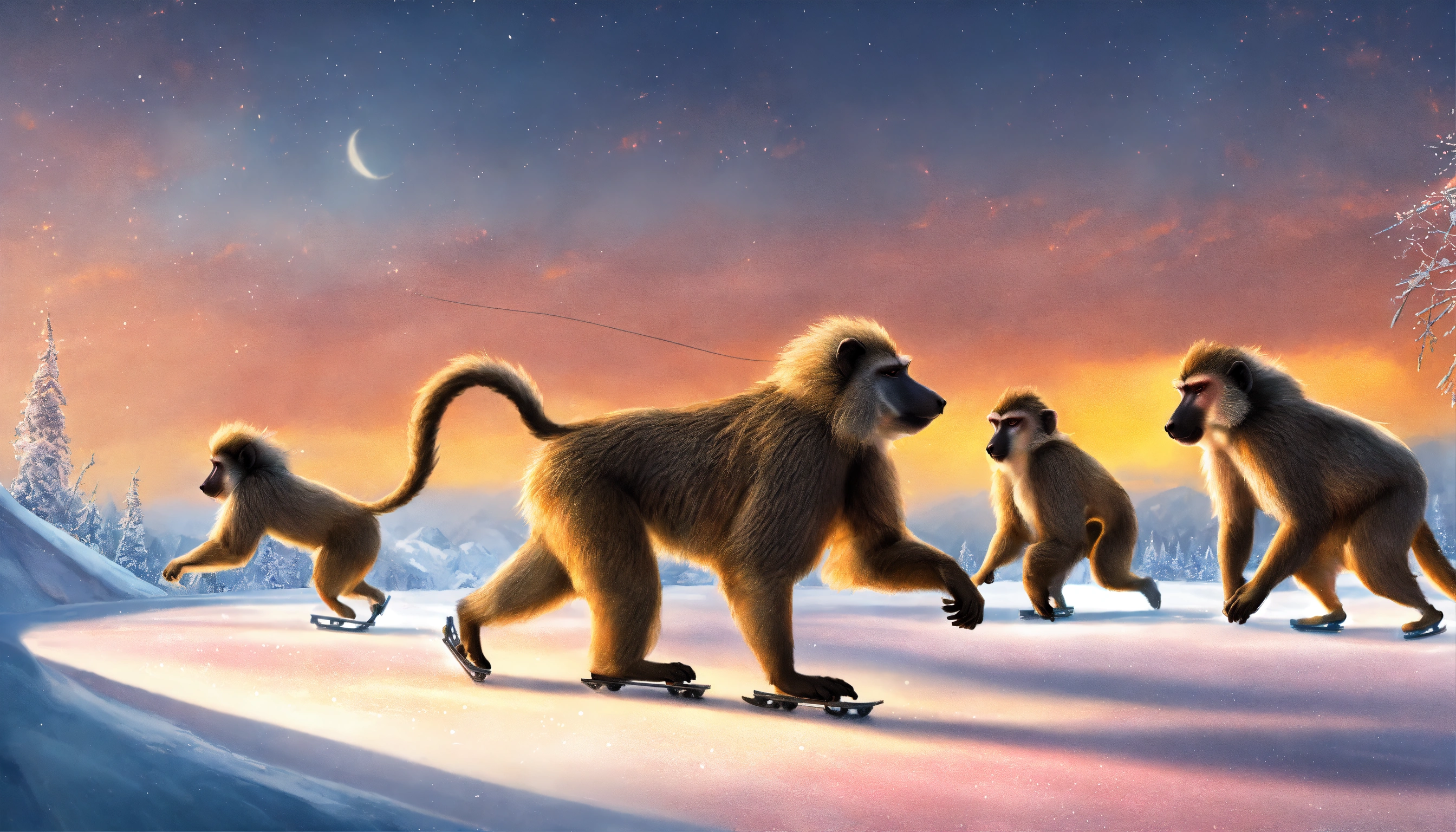 Lexica - Unraveling the Quirky World of Baboons on Ice Skates takes ...