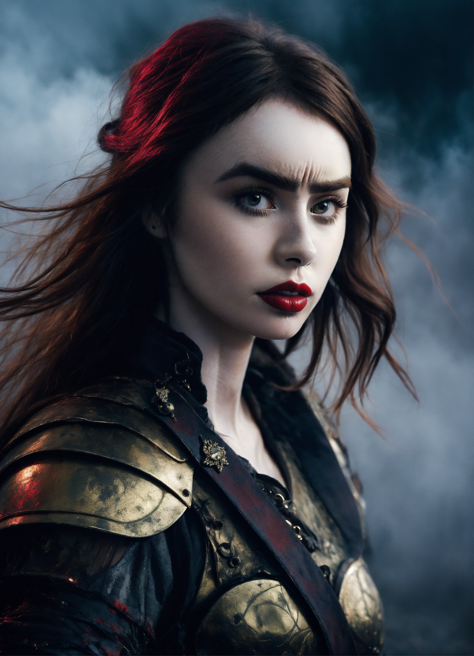 Lexica - A photo quality portrait of Lily Collins as a beautiful ...