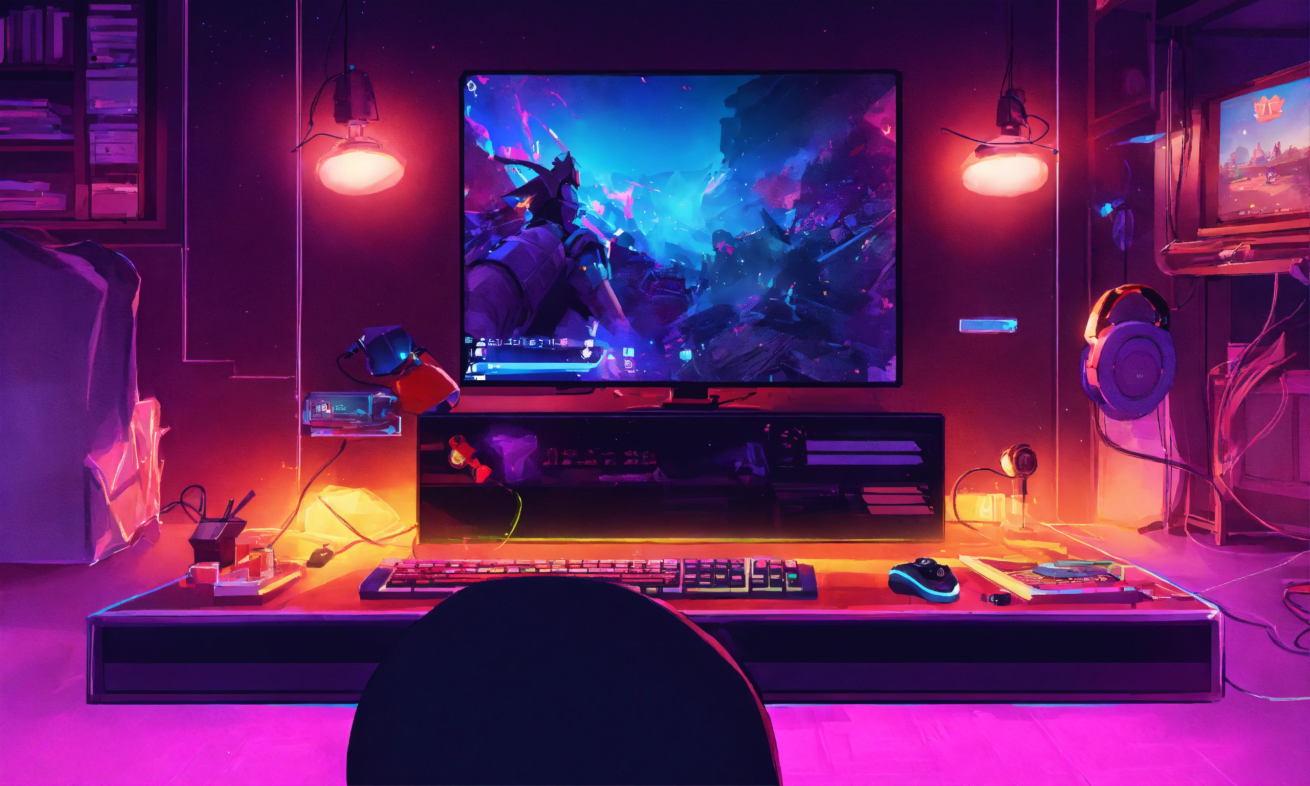 Lexica - Gamer , streamer background