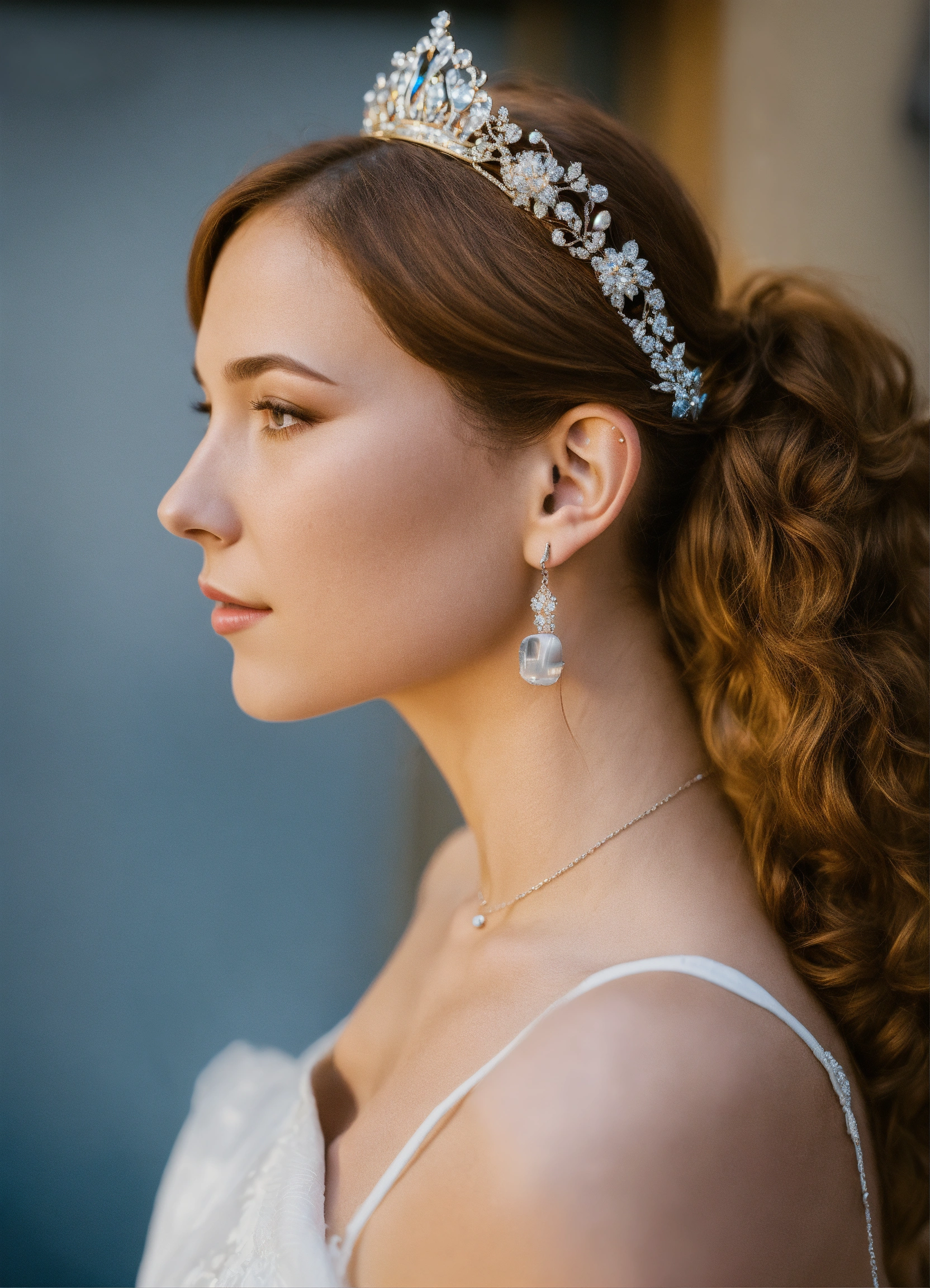 Lexica - Smart elegant small tiara on partially sighted individual with ...