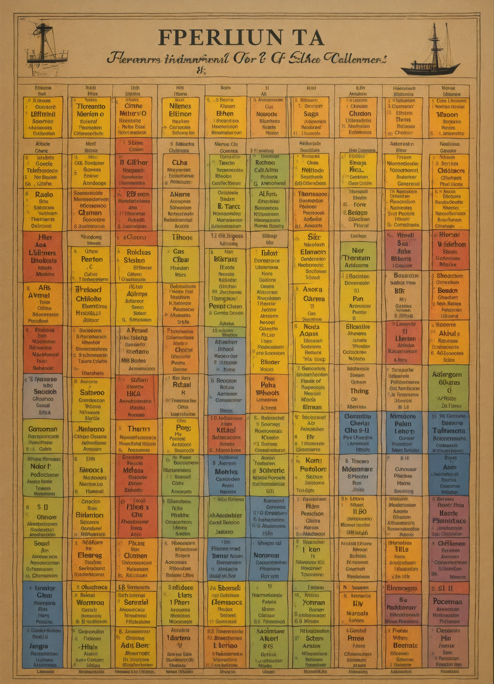 Lexica - A stunning periodic table, that has a depiction of each person ...