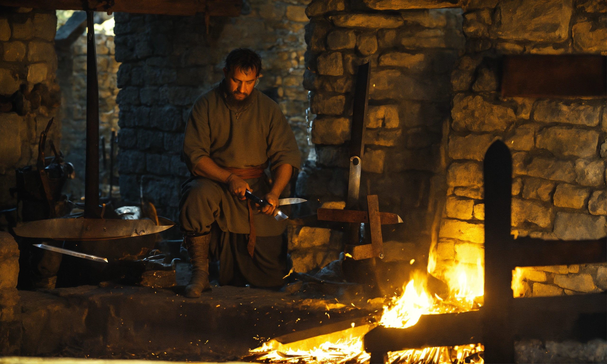 Lexica - Norman Medieval blacksmith who makes a sword