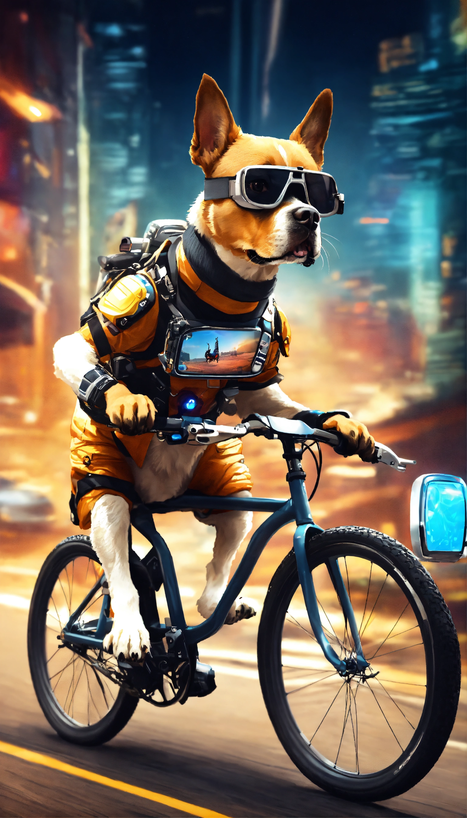 Lexica - Generate a picture of a dog riding a bicycle as a time ...