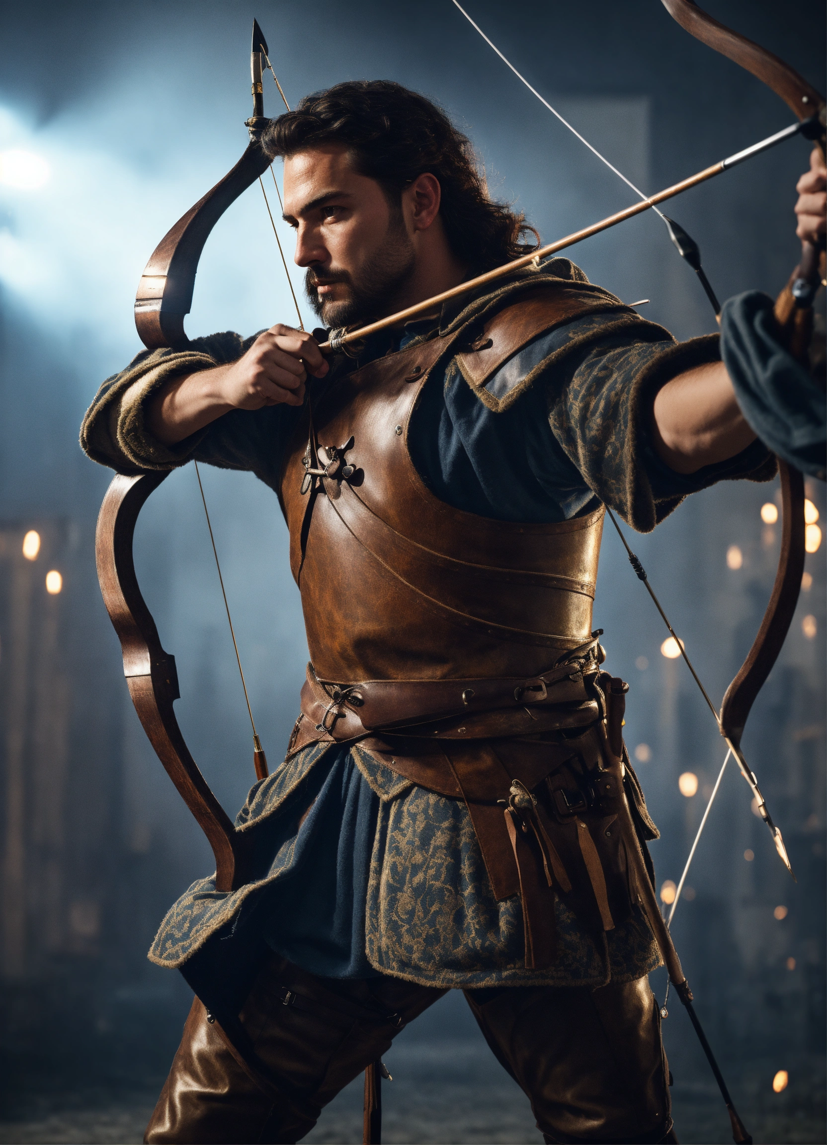 Lexica - A realistic full body portrait of a medieval Archer, neutral ...