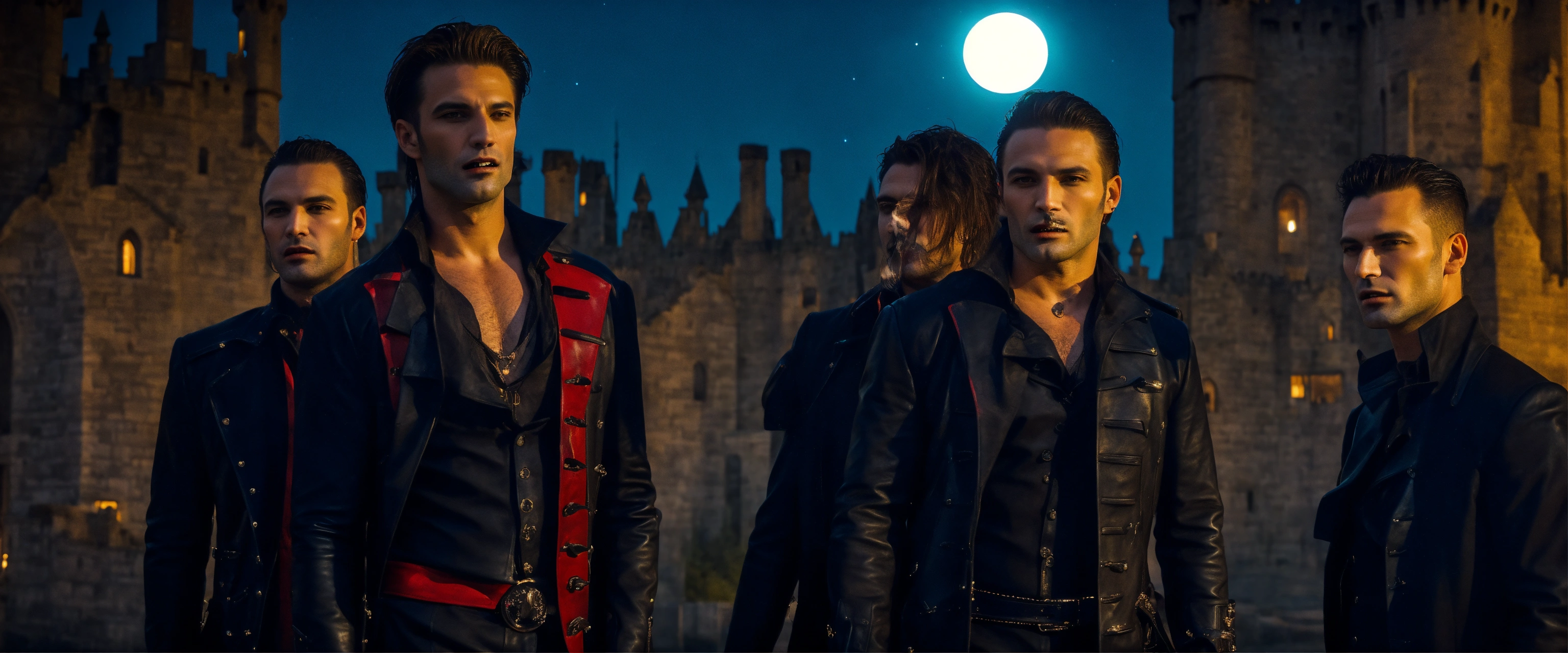 Lexica - A photo quality image of modern day group of vampire hunters ...