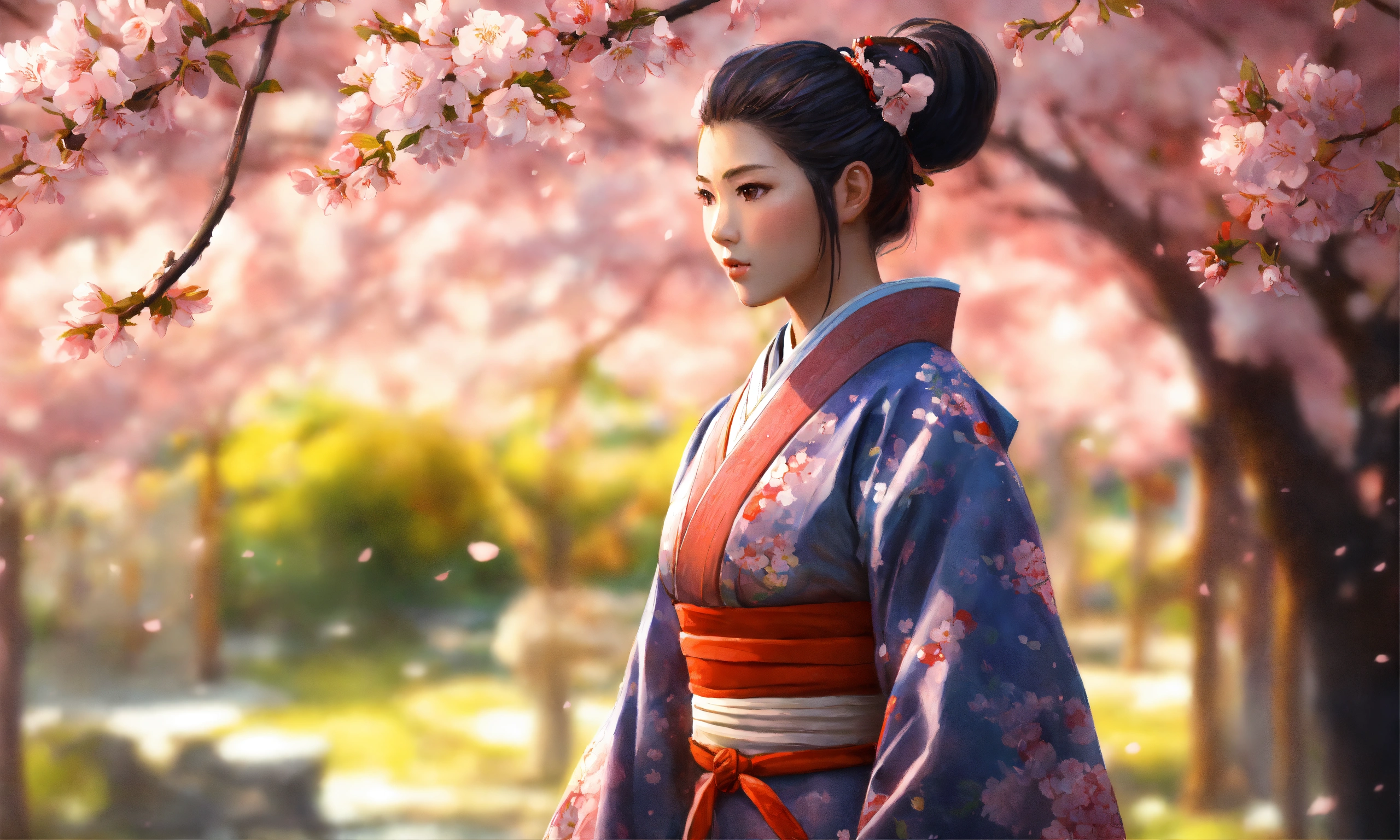 Lexica - IMPRESSIONIST STYLE PAINTING OF A FEMALE SAMURAI WARRIOR OF ...