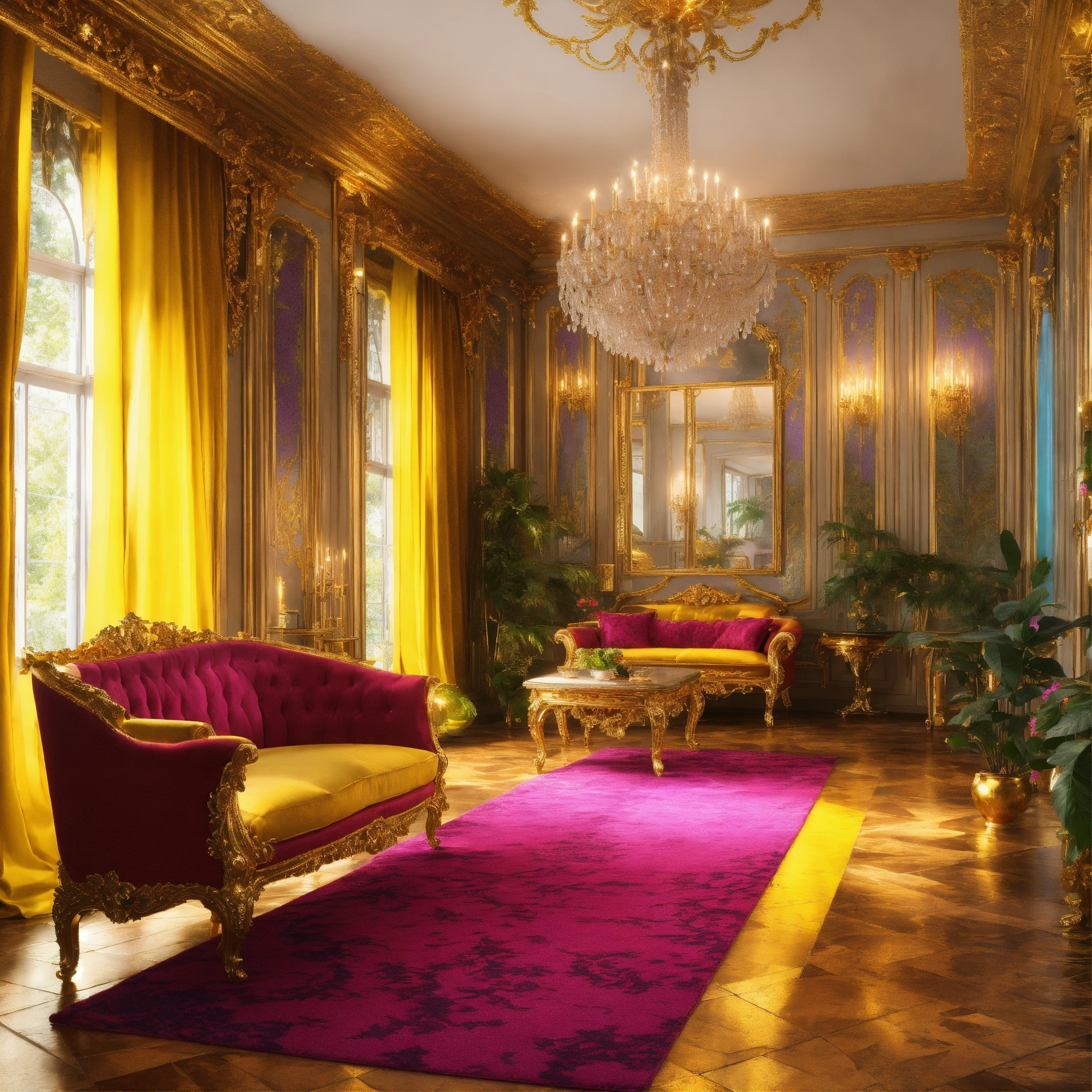 Lexica - Futuristic beautiful French mansion interior glamorous ...