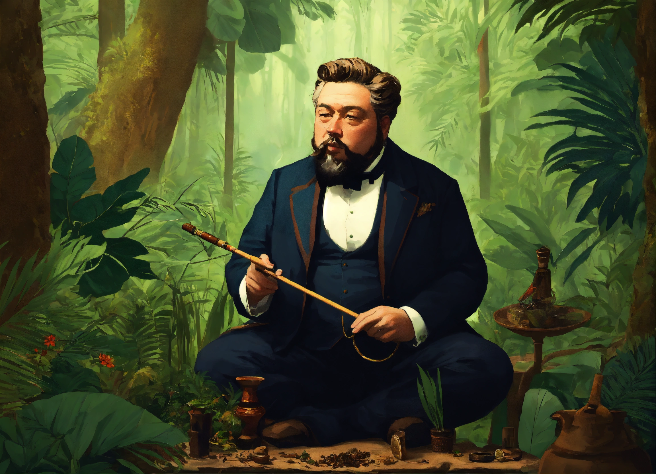 Lexica - Charles Spurgeon, Digital Art. Medium Shot. He's depicted ...