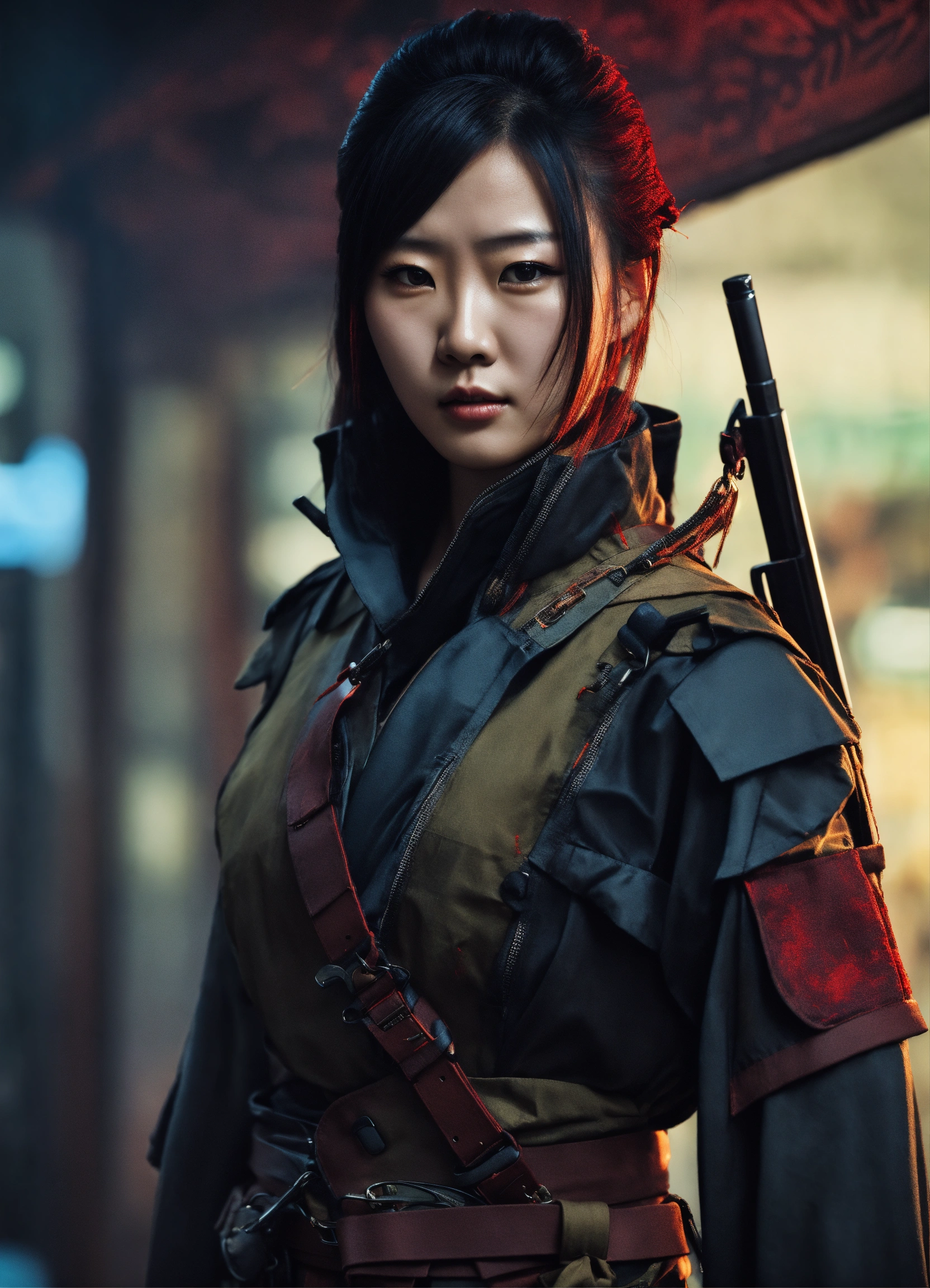 Lexica - Modern chinese female assassin, distant mood shot