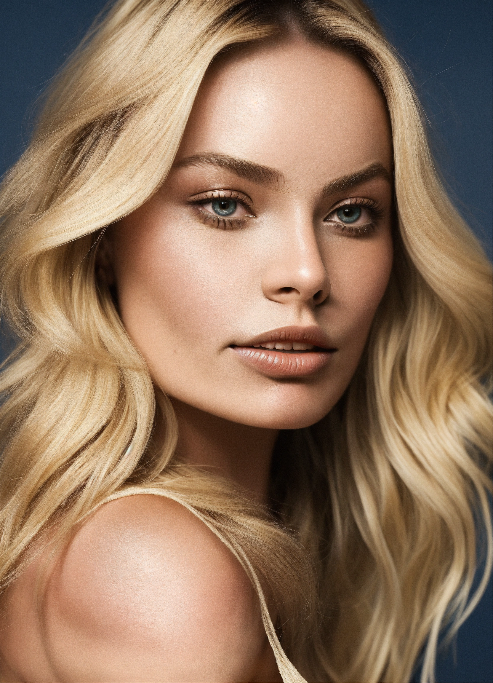Lexica - A gorgeous blonde woman that looks like Margot Robbie, she ...