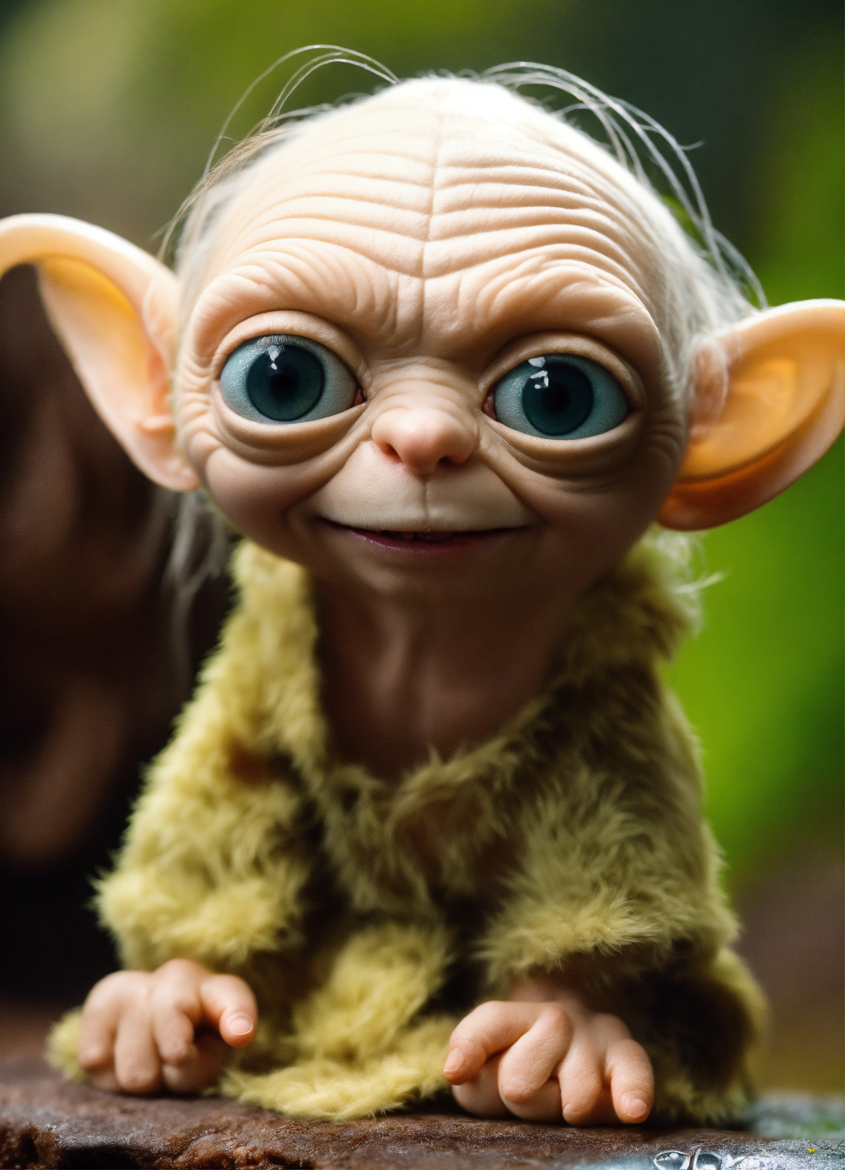 Lexica - Smeagol Gollum as a fluffy fur cute muppet