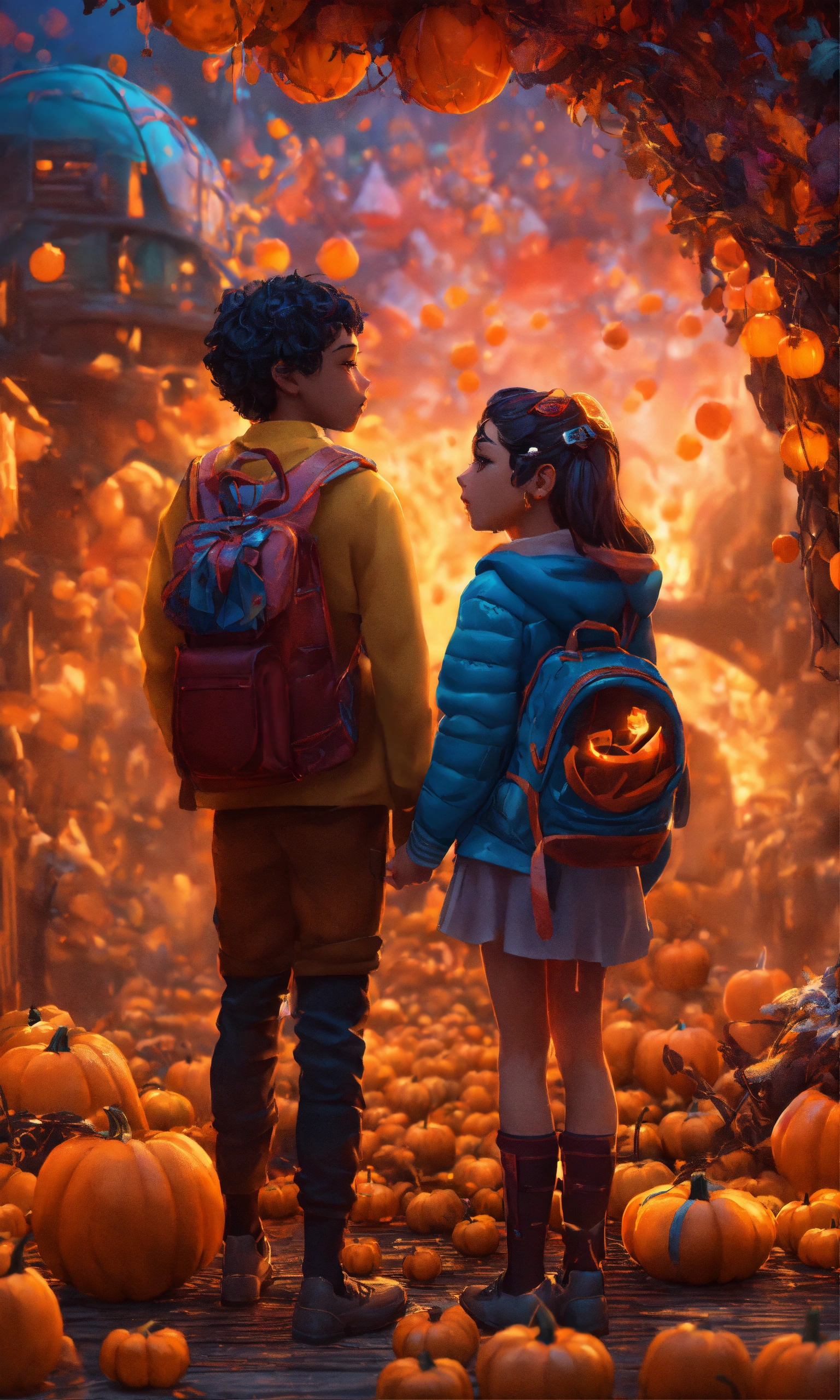 Lexica - Unsplash art, a quirky portrait of a cute girl and boy couples ...