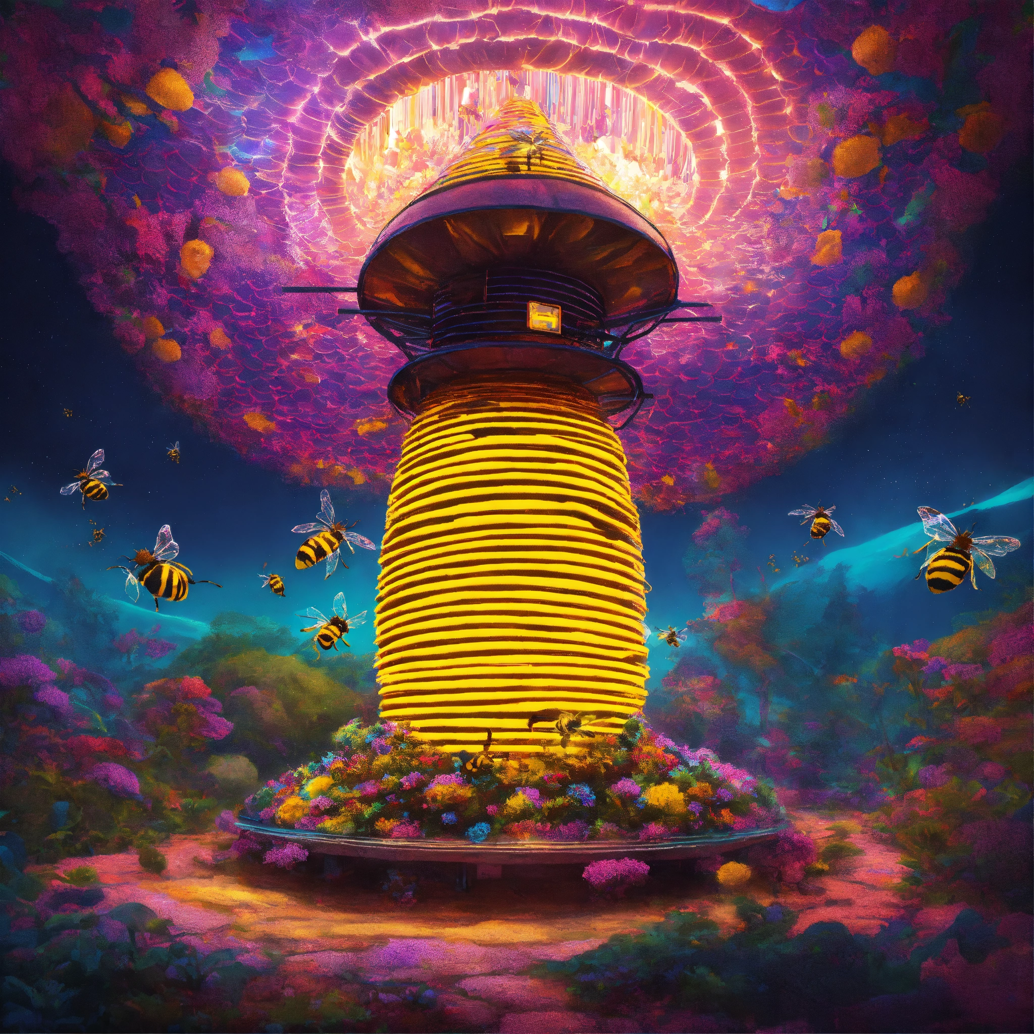Lexica - Electric psychedelic bee hive