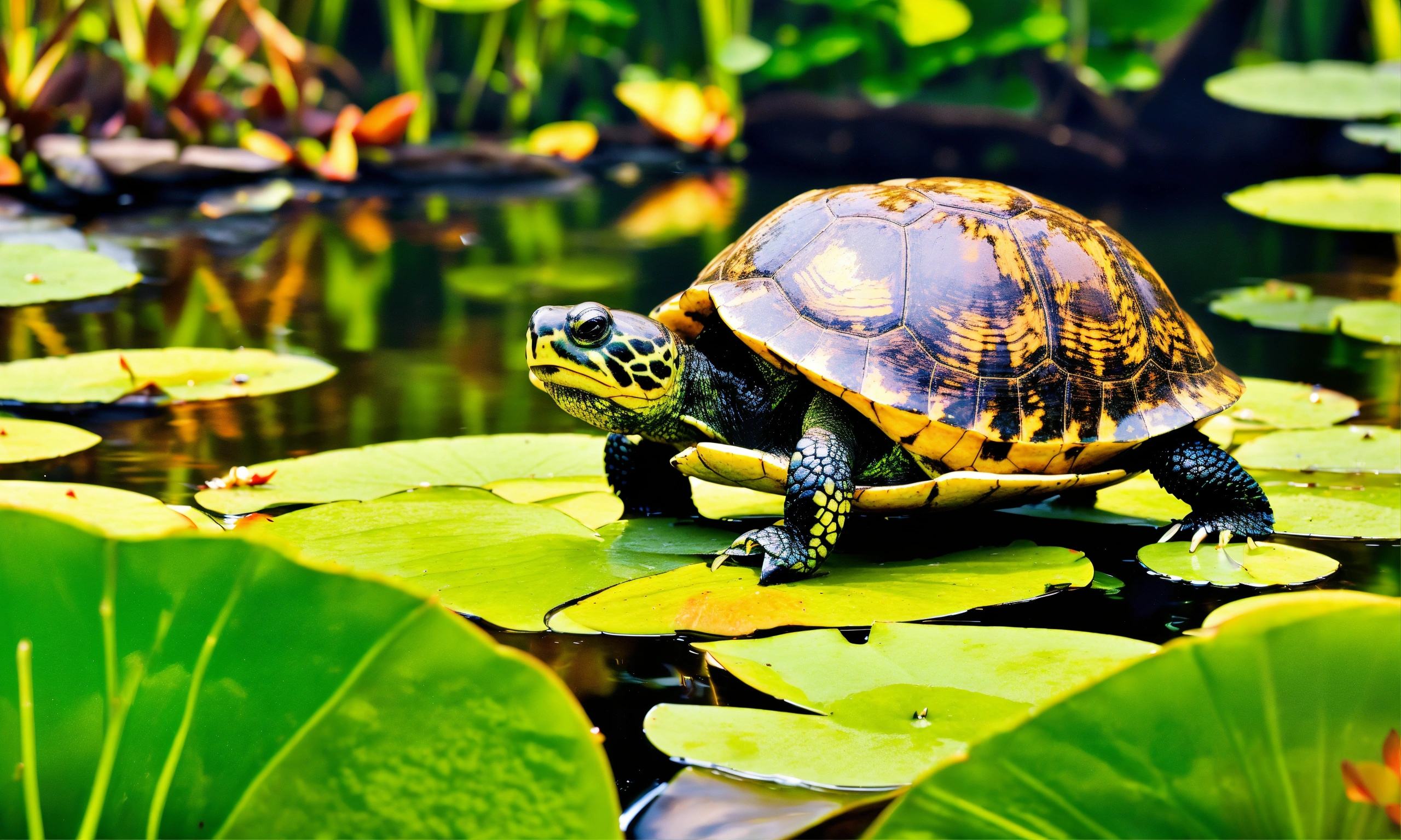Lexica - Once upon a time, in a peaceful pond nestled among tall reeds ...