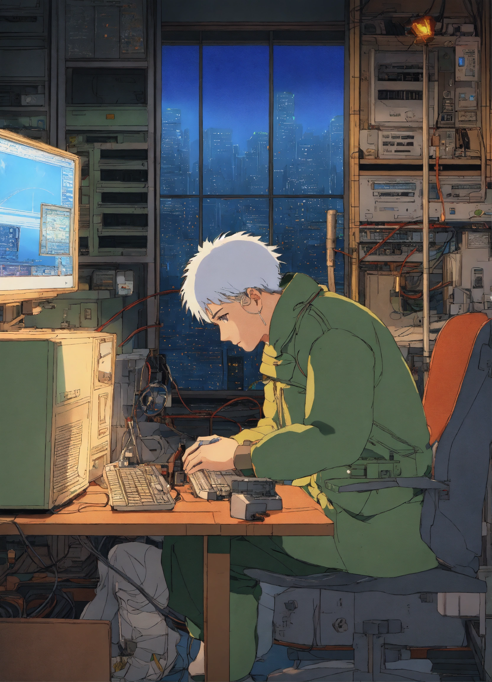 Lexica - Alexander Graham Bell, repairing computers, anime, retro anime ...