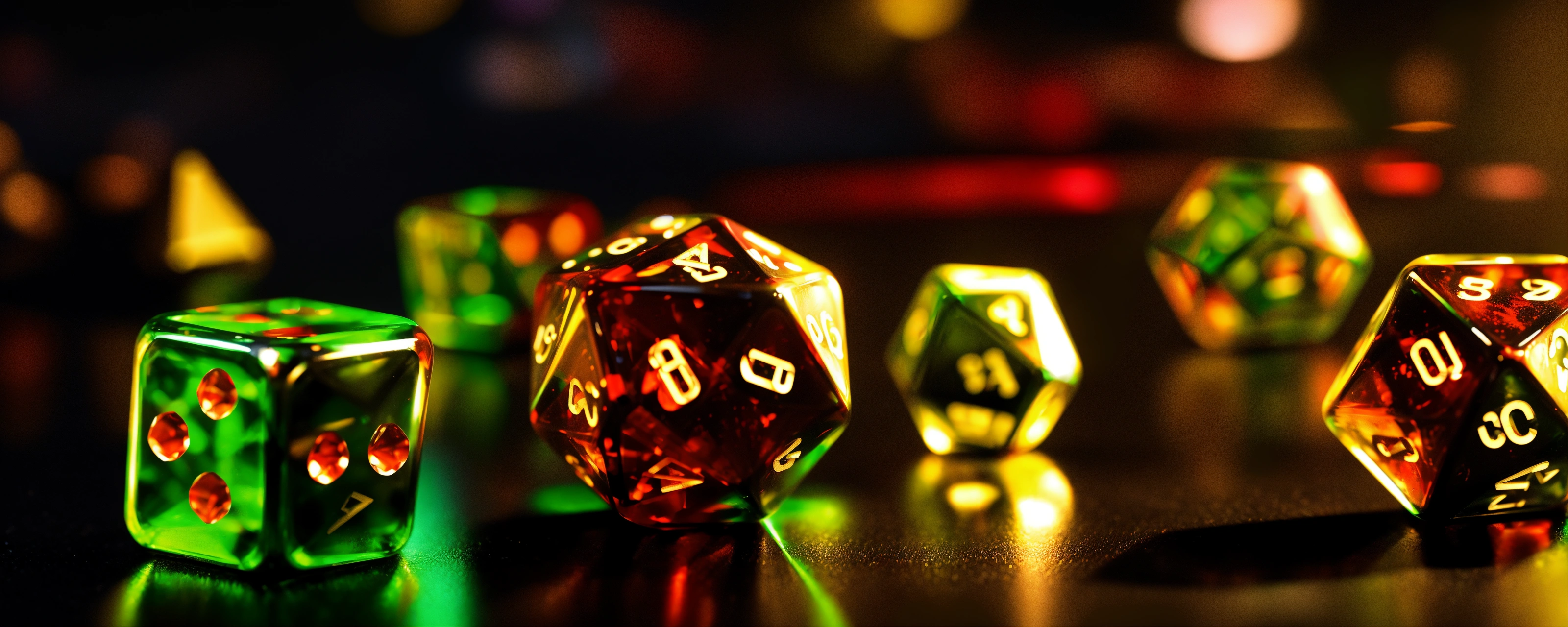 Lexica - Card games, gaming dice, black background, shiny texture ...