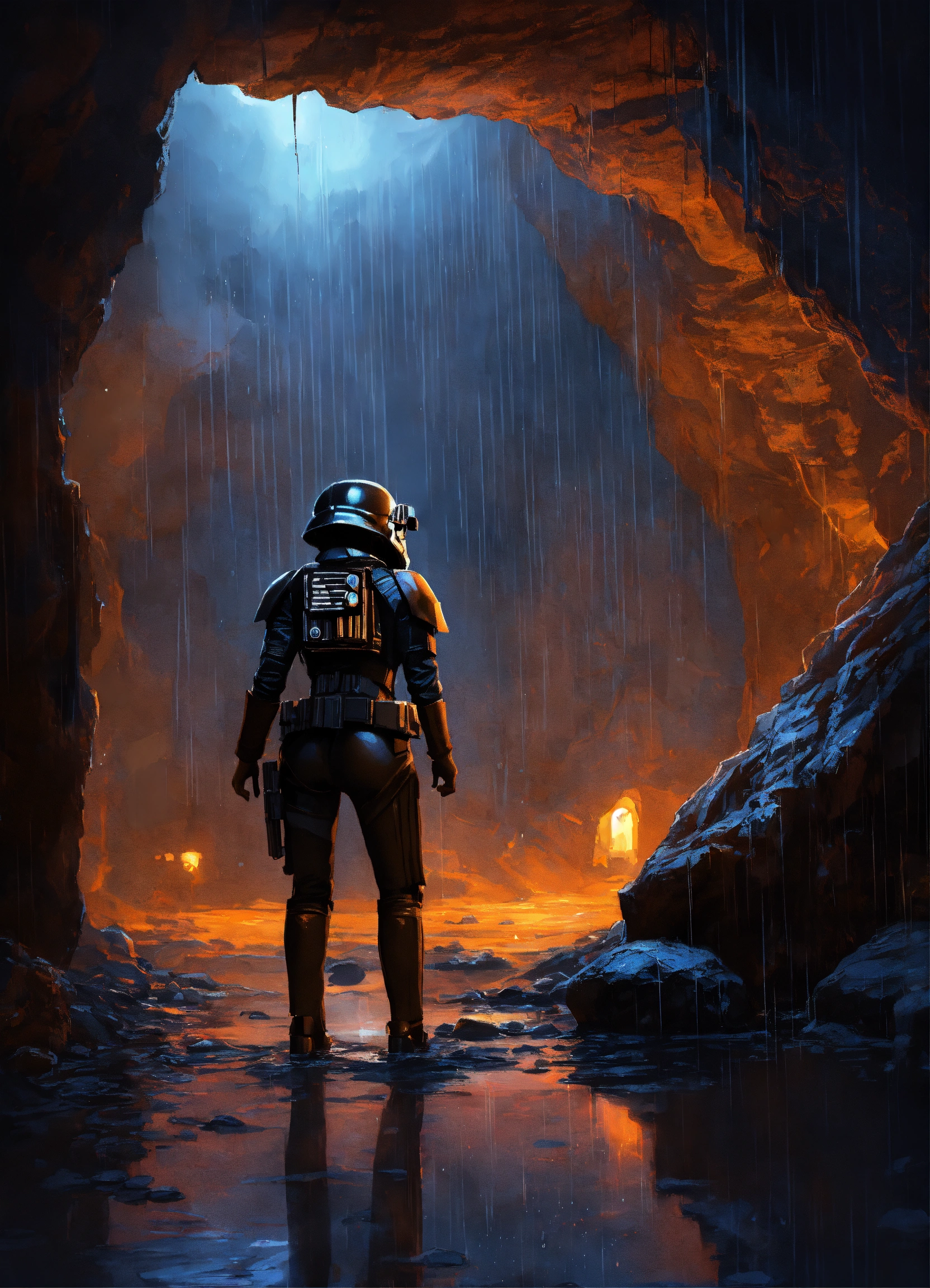 Lexica - Digital art of a pretty female Star Wars Imperial TIE pilot in ...