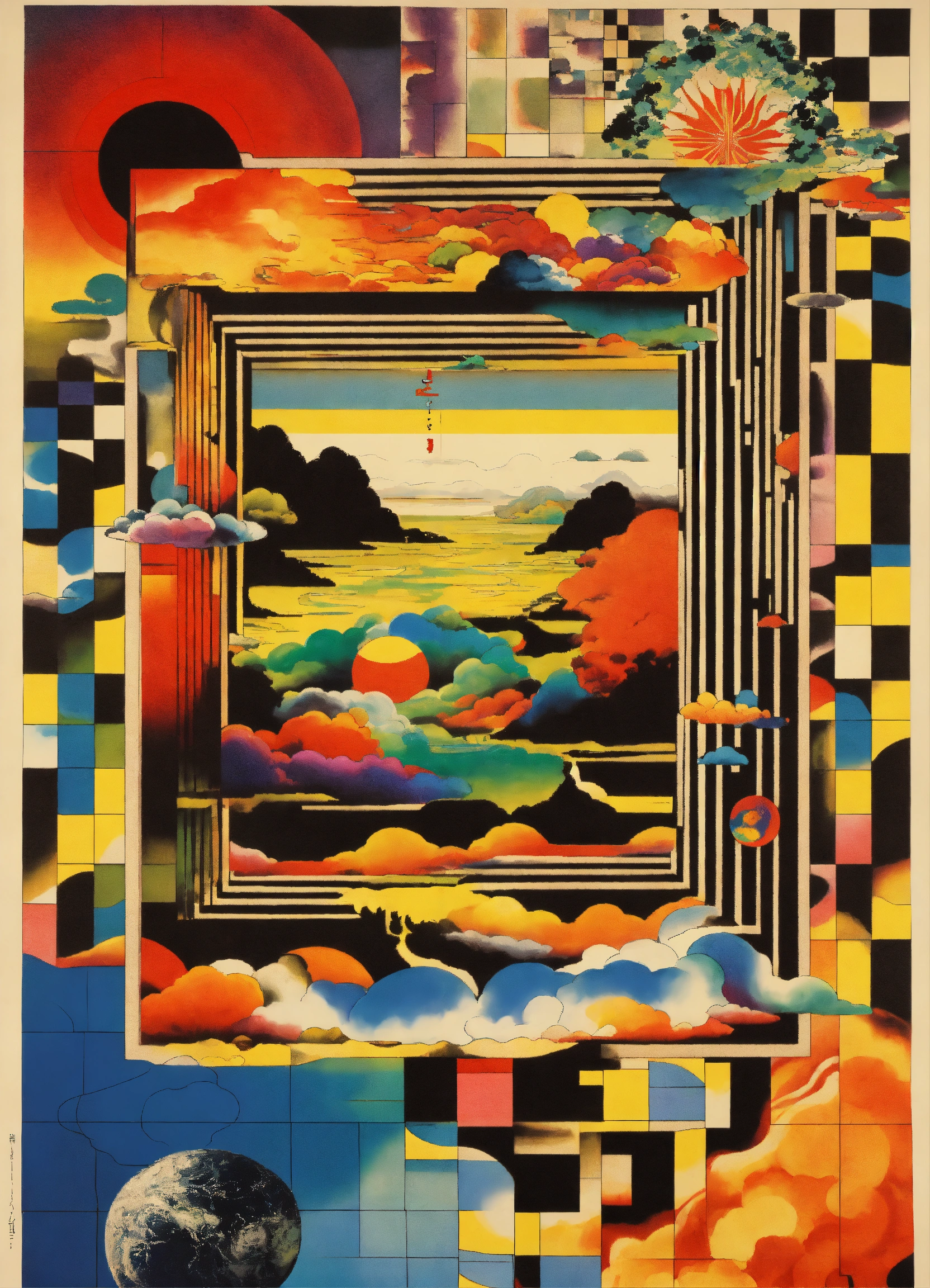 Lexica - Japanese vintage poster ,oriental , psychedelic realm , dream ...