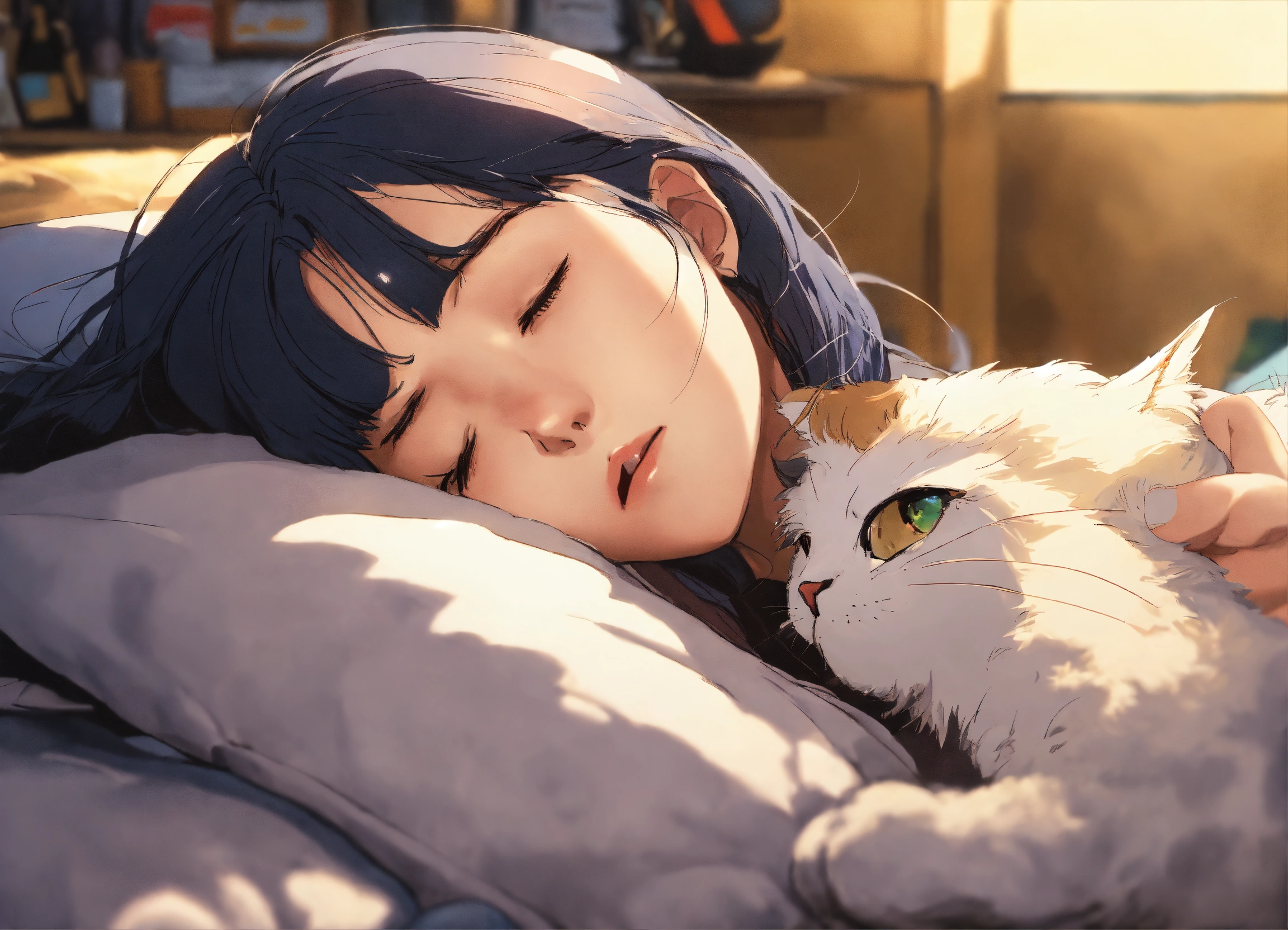 Lexica - 1990s anime sci-fi kooky cat female, full detailed eyes ...