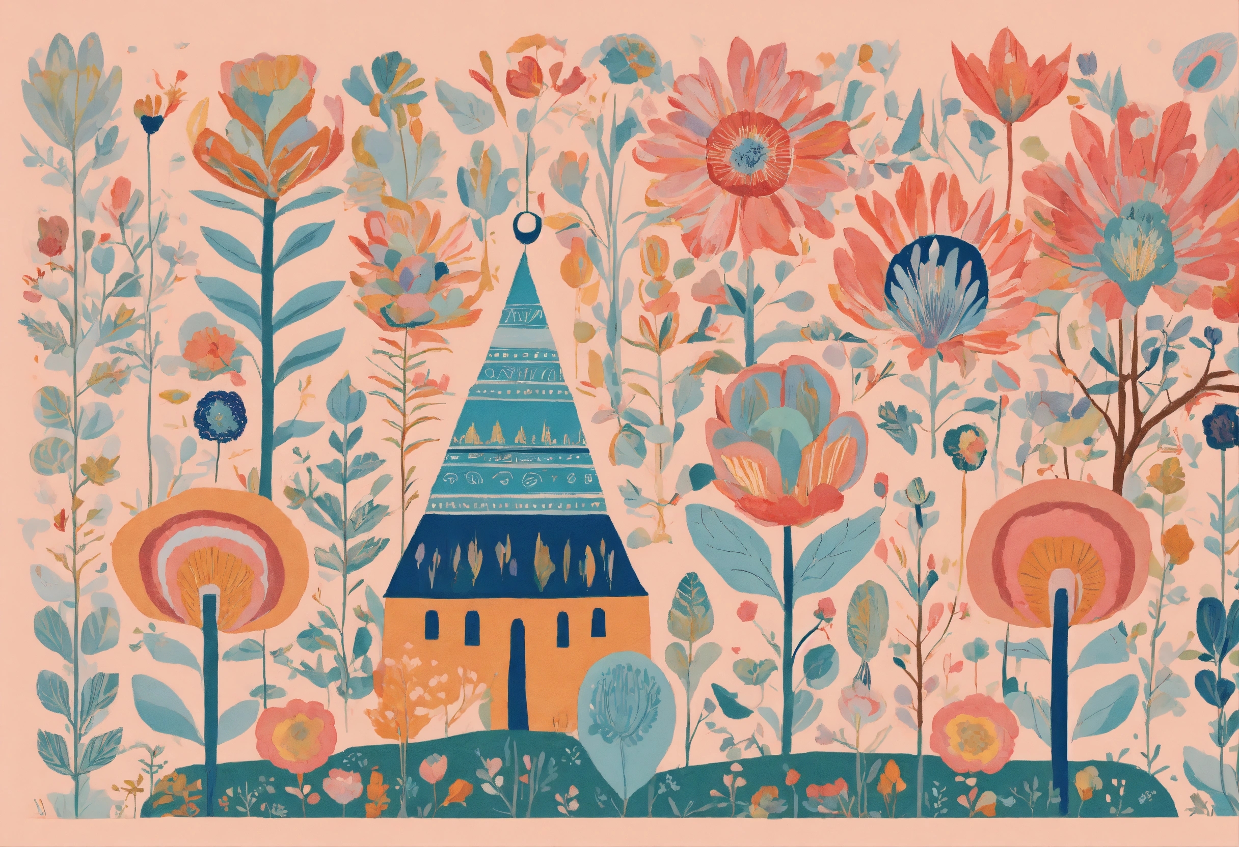 Lexica - Scandinavian folk art, pastel hues