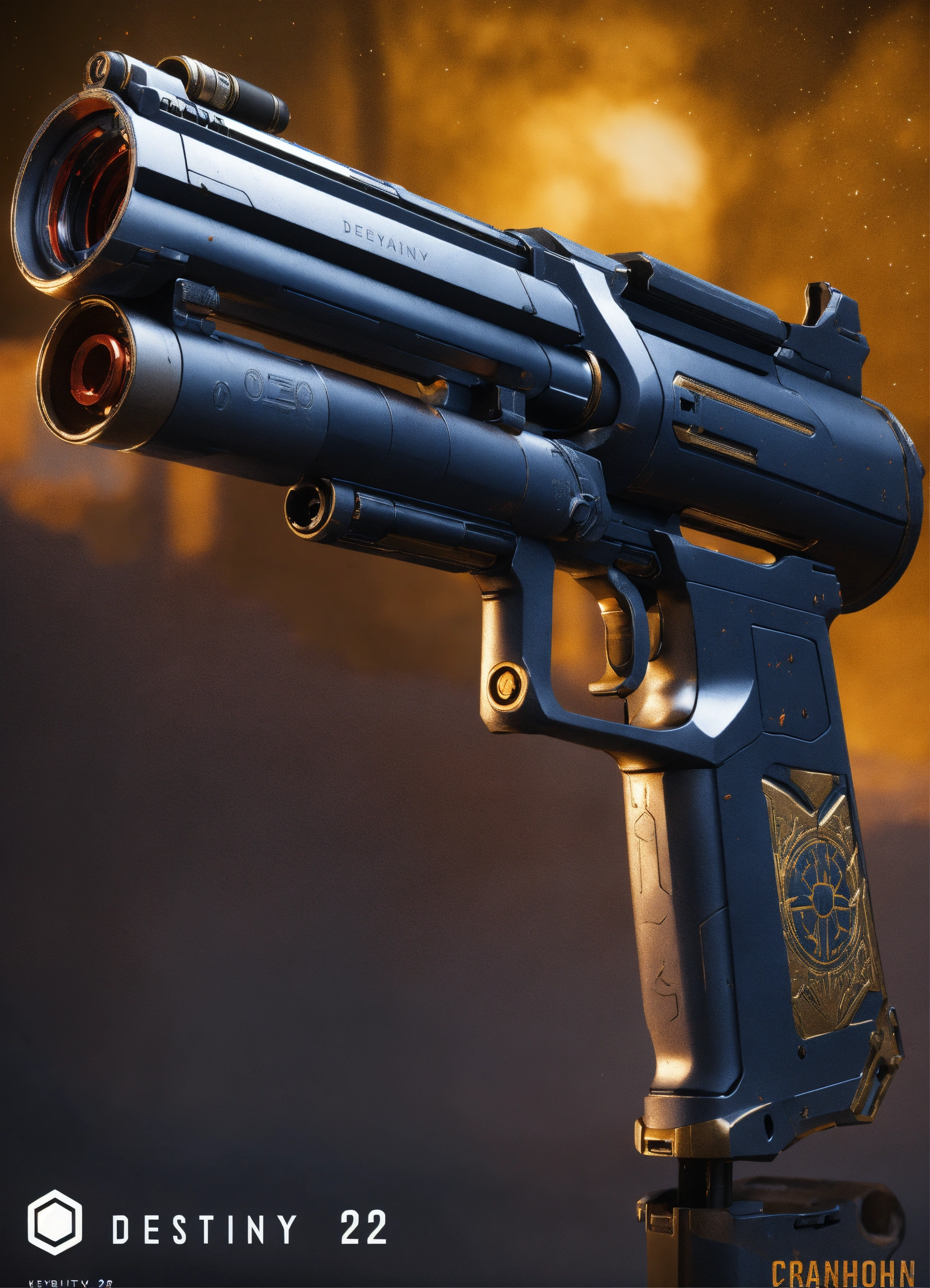 Lexica - Highly detailed, keyshot render of a hand cannon from destiny ...